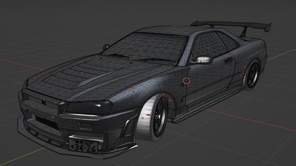 Nissan GT-R R34 V-Spec M-spec Nur3D模型 - TurboSquid 2026713