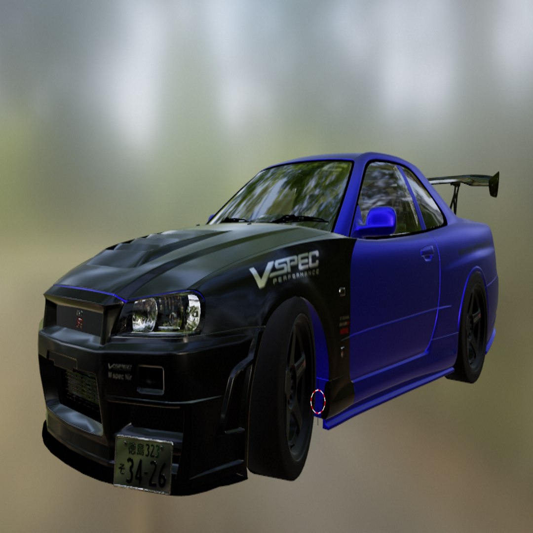 Nissan GT-R R34 V-Spec M-spec Nur 3D Model - TurboSquid 2026713