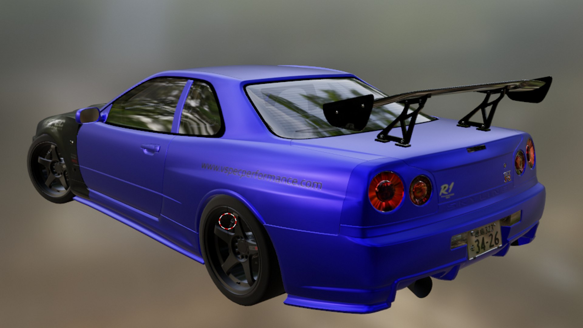Nissan GT-R R34 V-Spec M-spec Nur 3D Model - TurboSquid 2026713