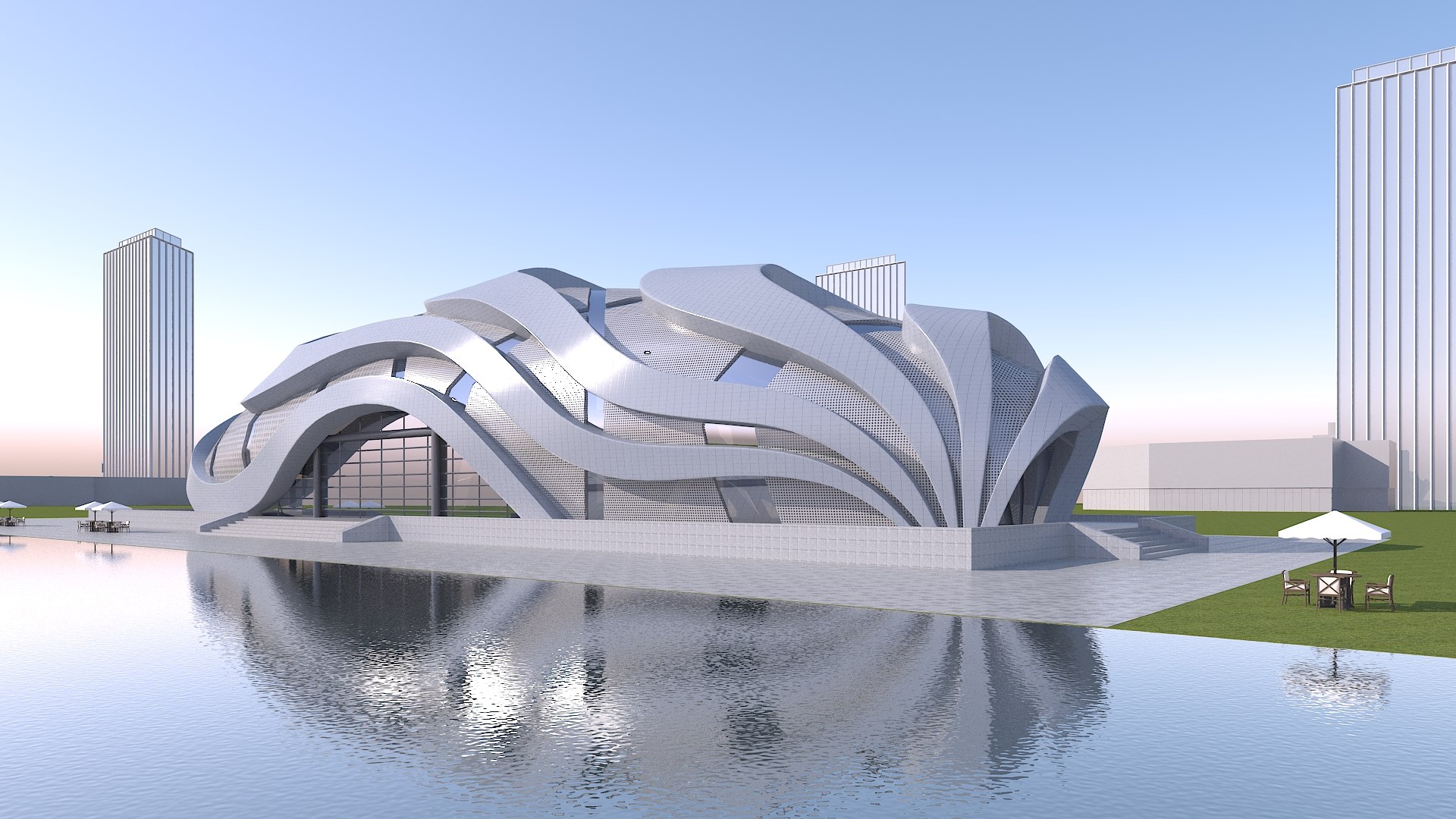 3D Future Building 02 - TurboSquid 2098812