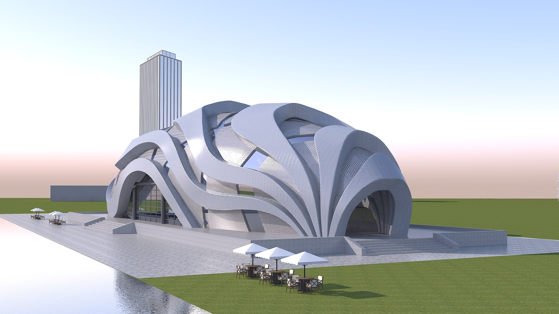 3D Future Building 02 - TurboSquid 2098812