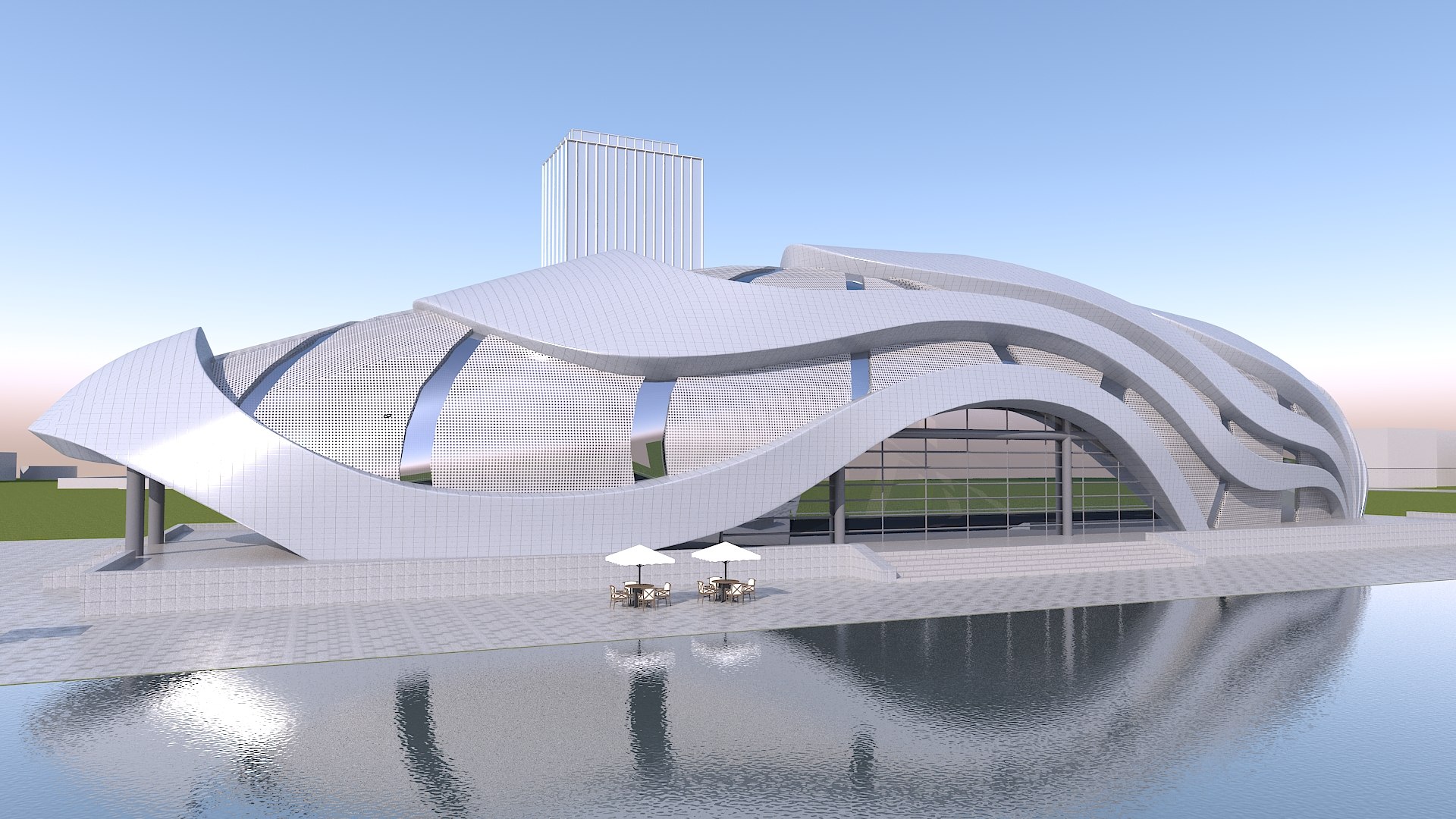 3D Future Building 02 - TurboSquid 2098812