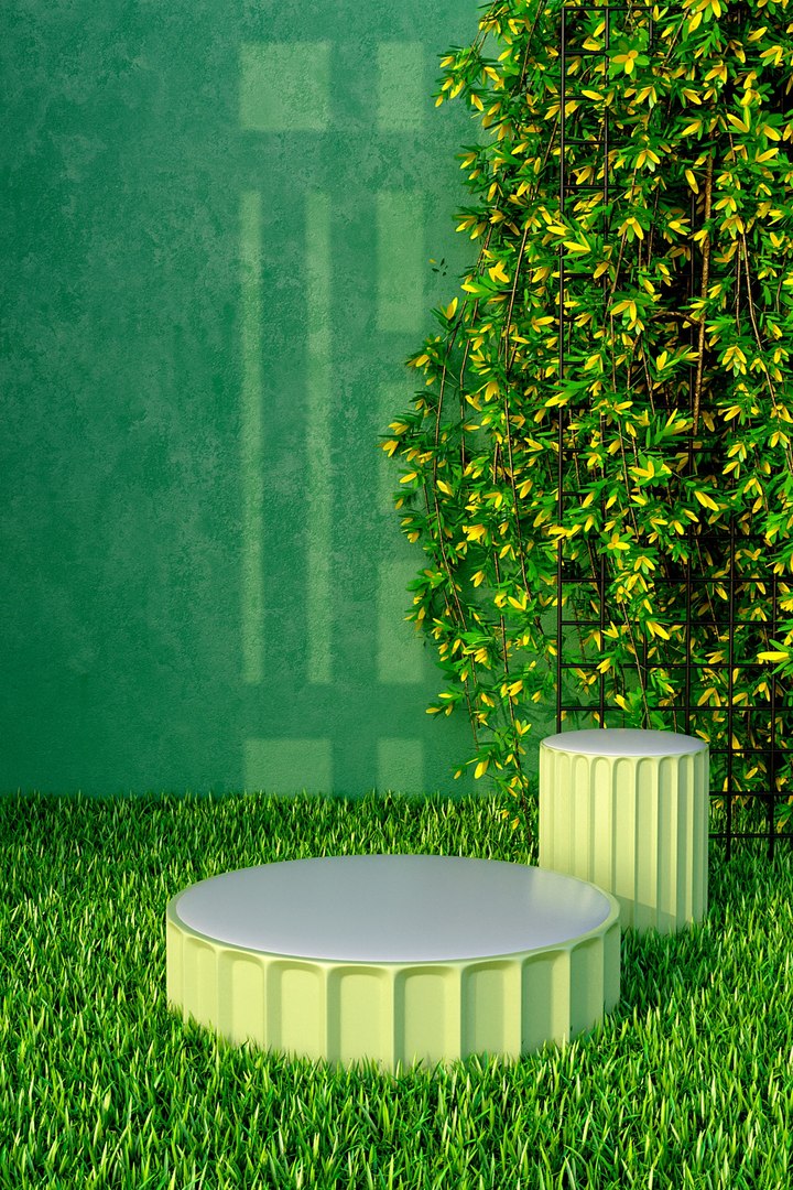 3D Creative summer green plant model - TurboSquid 2091025