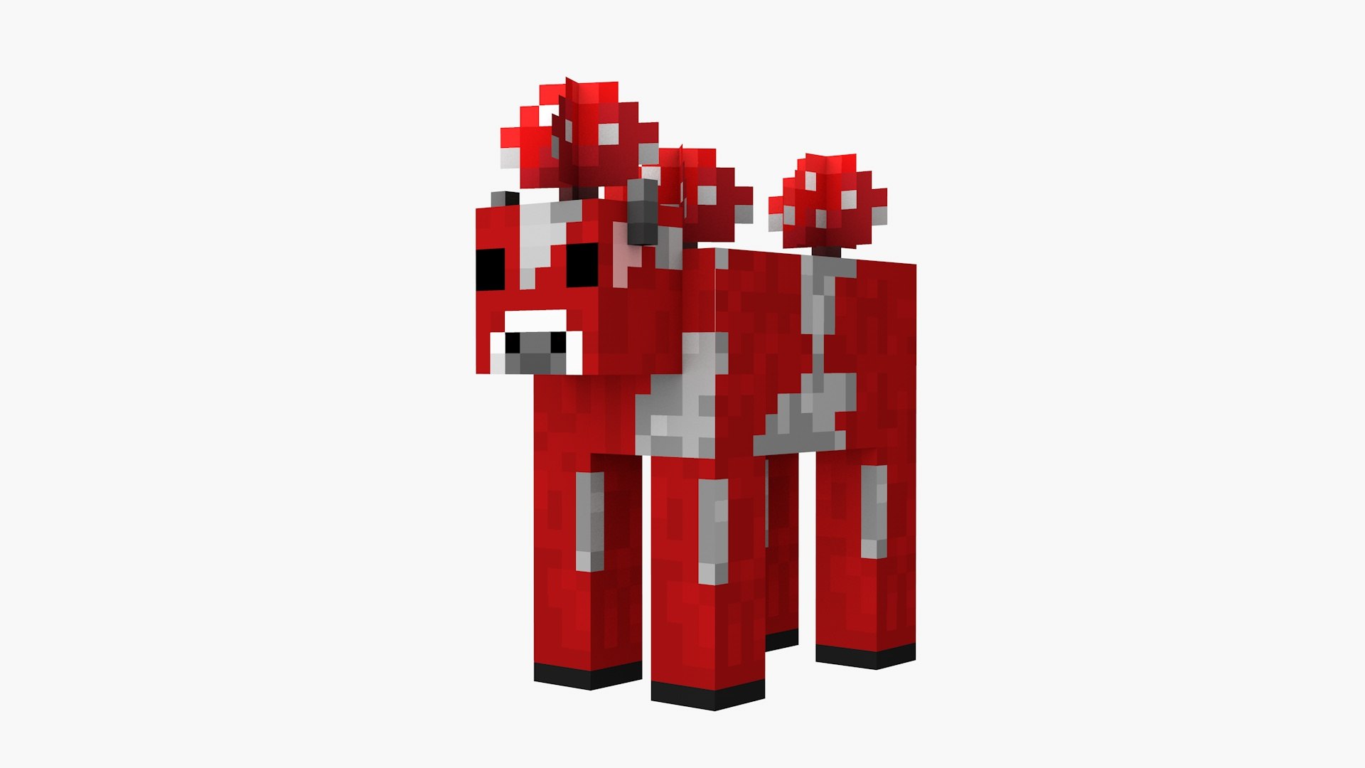 3D Minecraft Mooshroom - TurboSquid 1843239