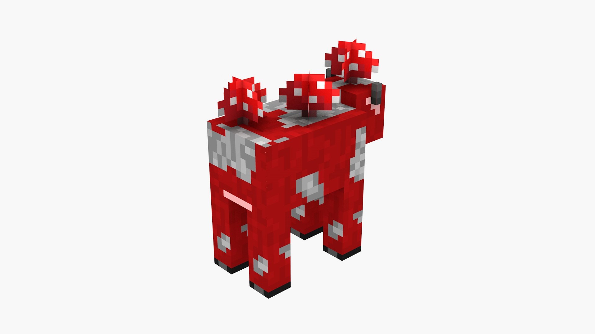 3D Minecraft Mooshroom - TurboSquid 1843239
