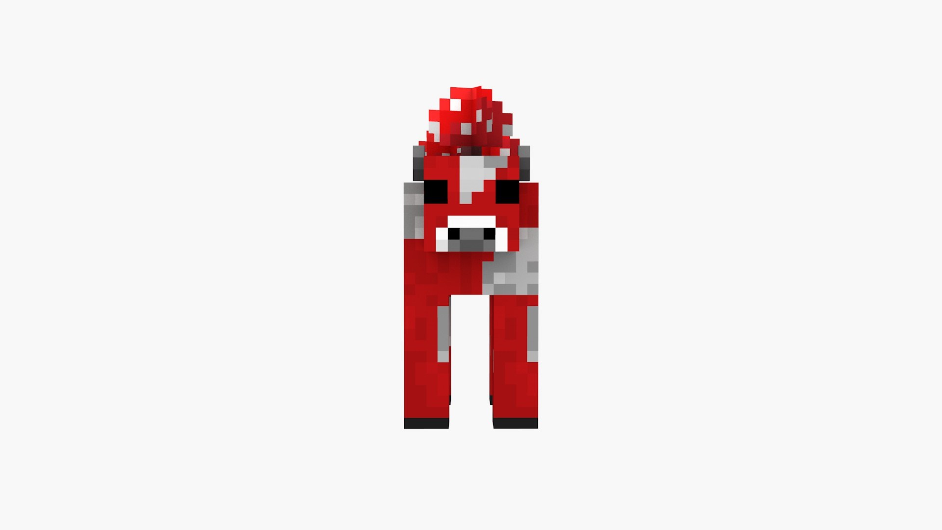 3D Minecraft Mooshroom - TurboSquid 1843239
