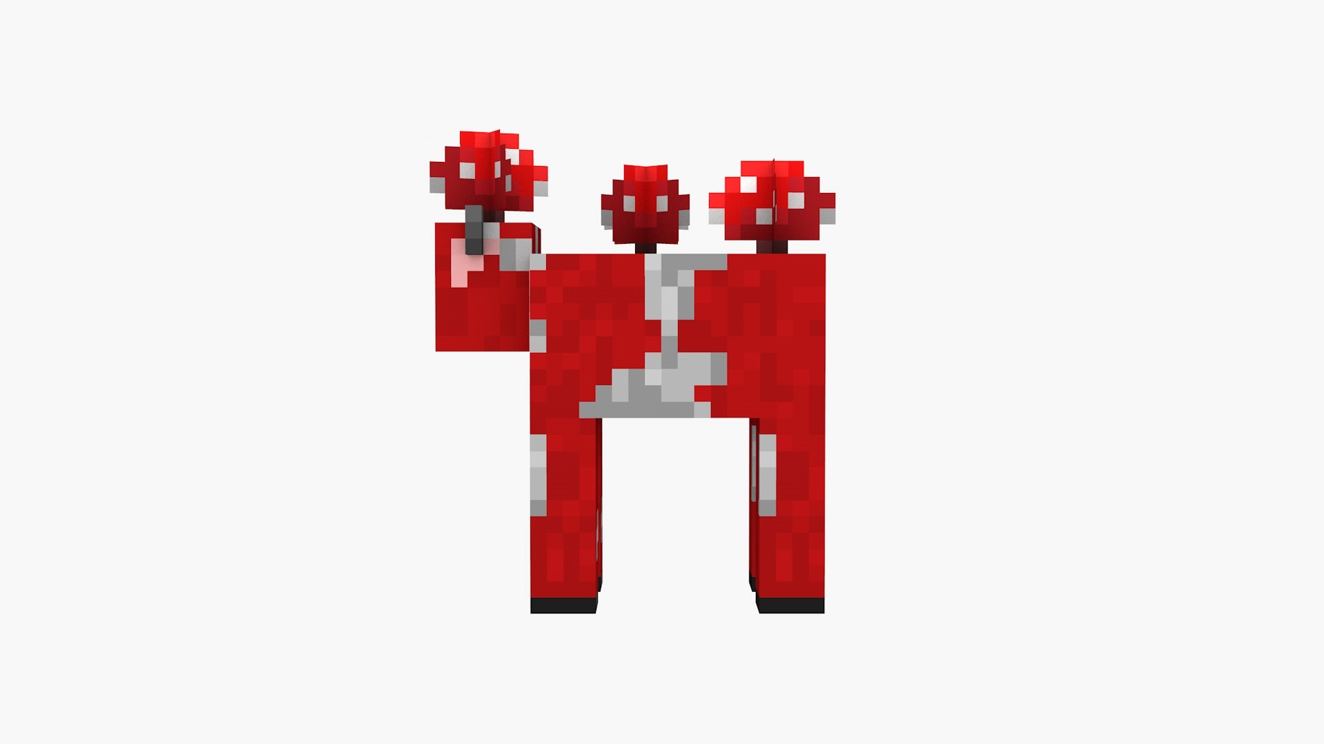 3D Minecraft Mooshroom - TurboSquid 1843239