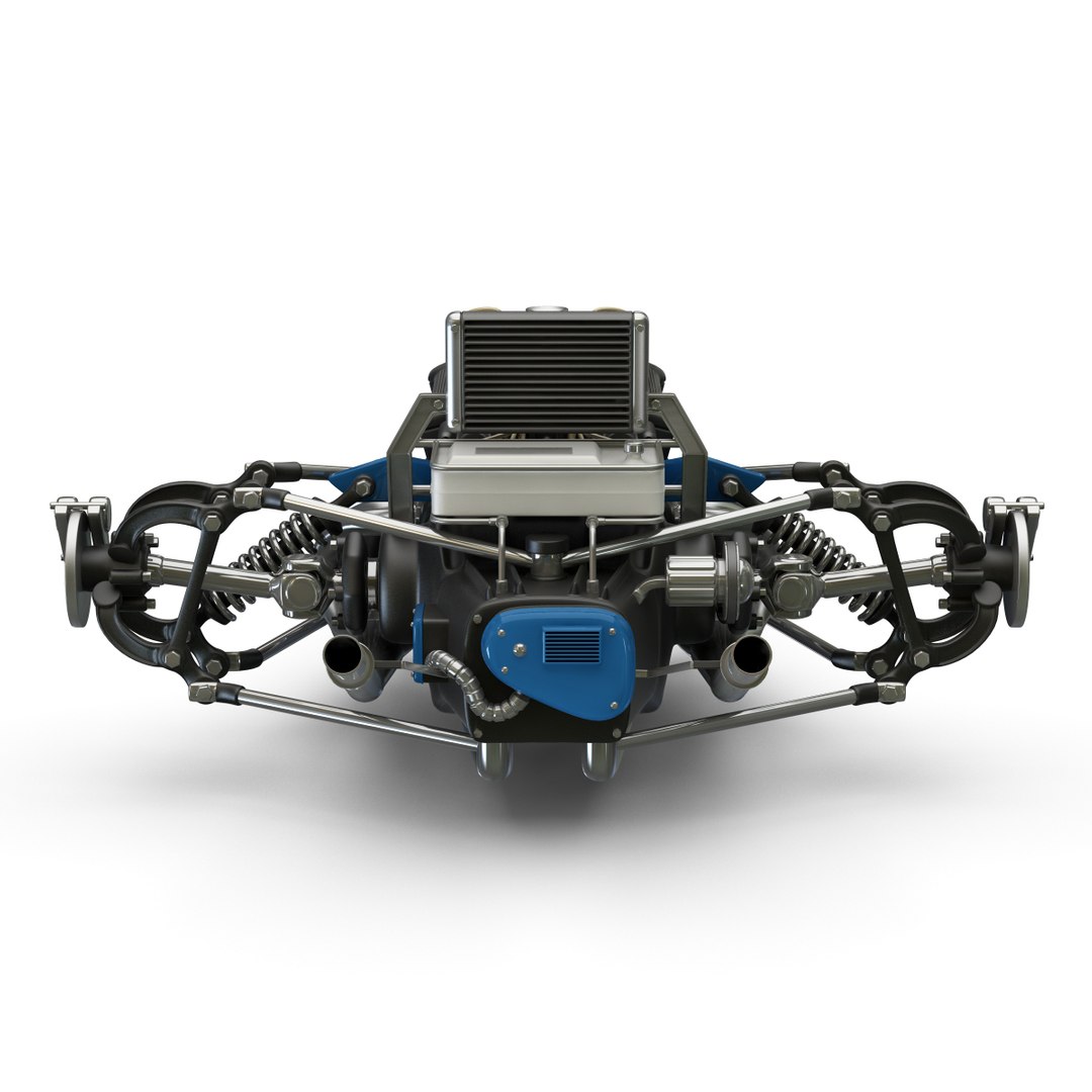 3ds Max Racing Car Engine