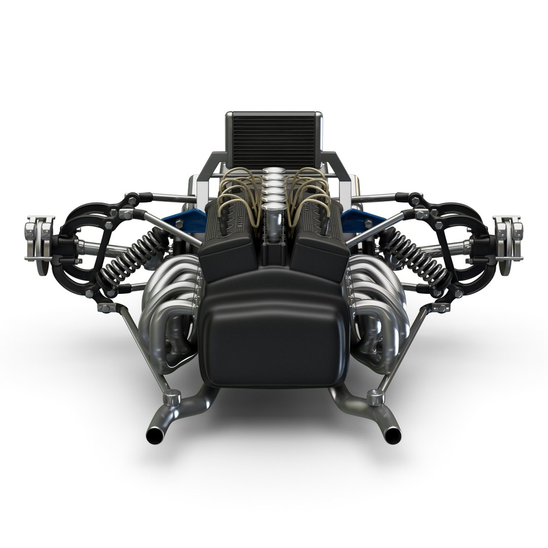 3ds Max Racing Car Engine