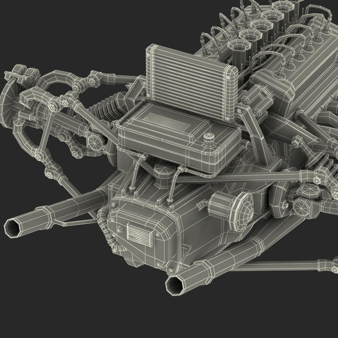 3ds max racing car engine
