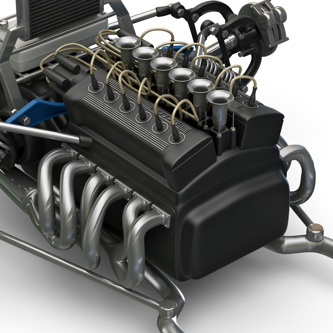 3ds Max Racing Car Engine