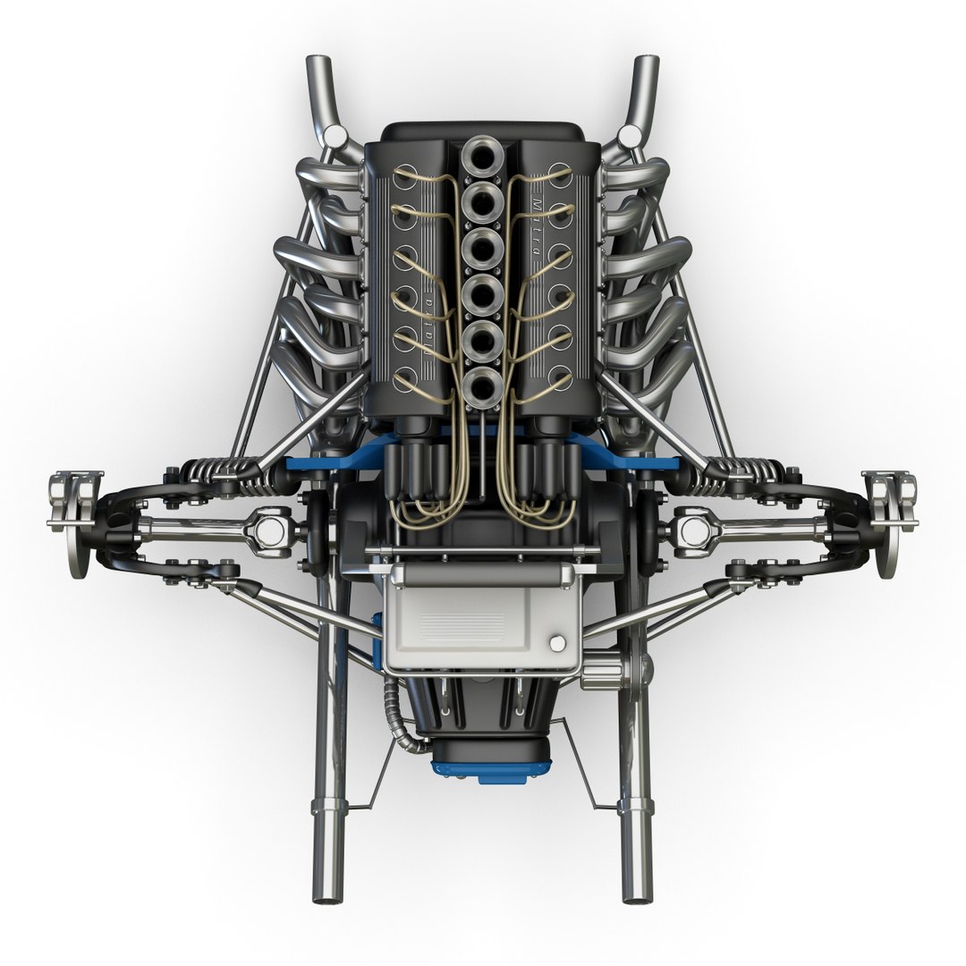 3ds Max Racing Car Engine