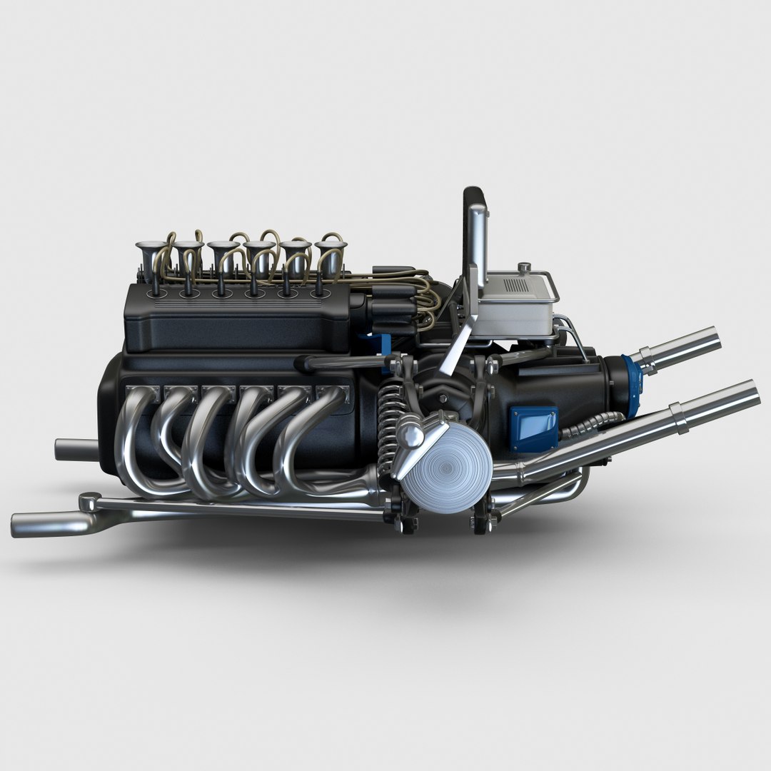 3ds Max Racing Car Engine