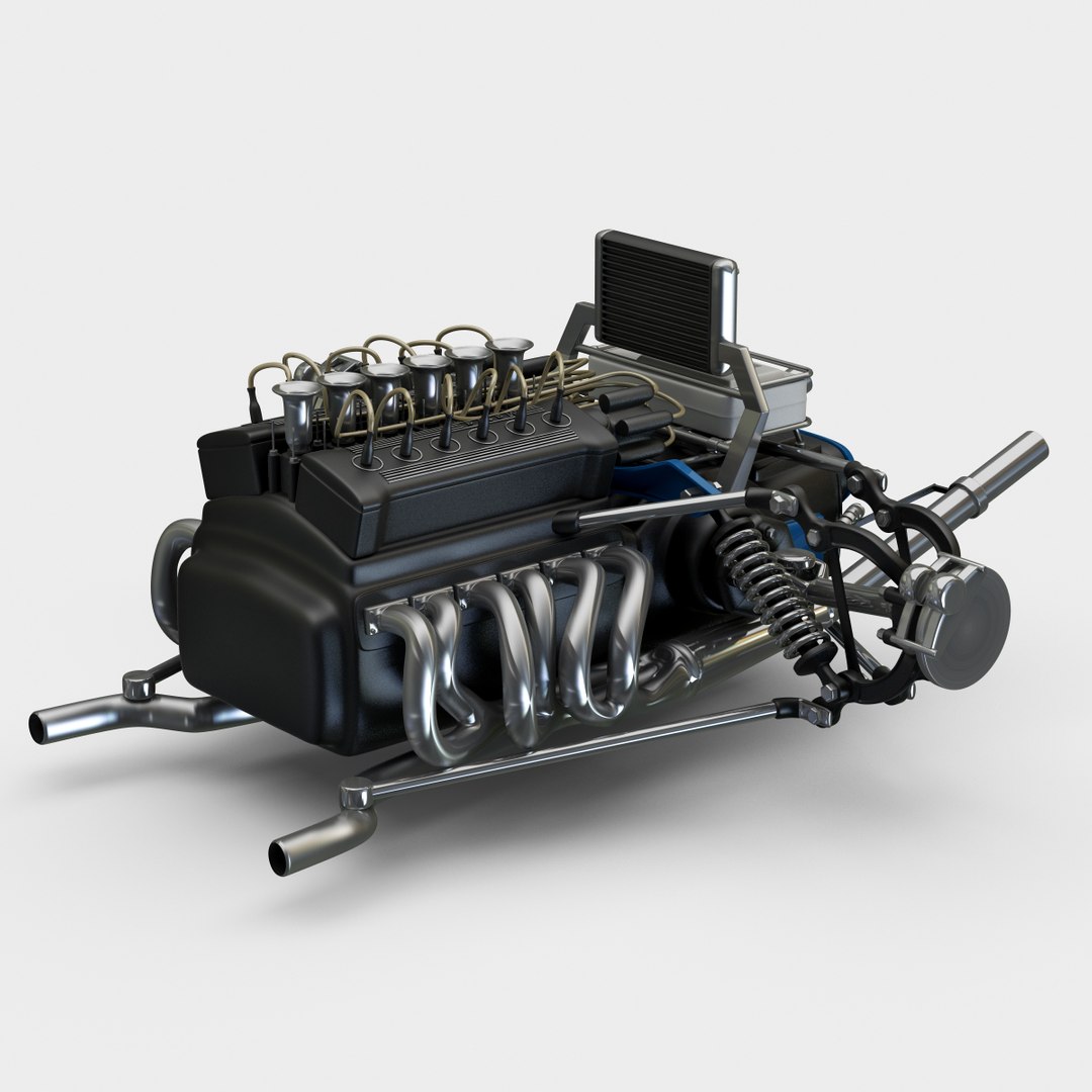 3ds max racing car engine