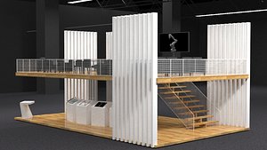 Futuristic exhibition booth base 3D model - TurboSquid 1589992