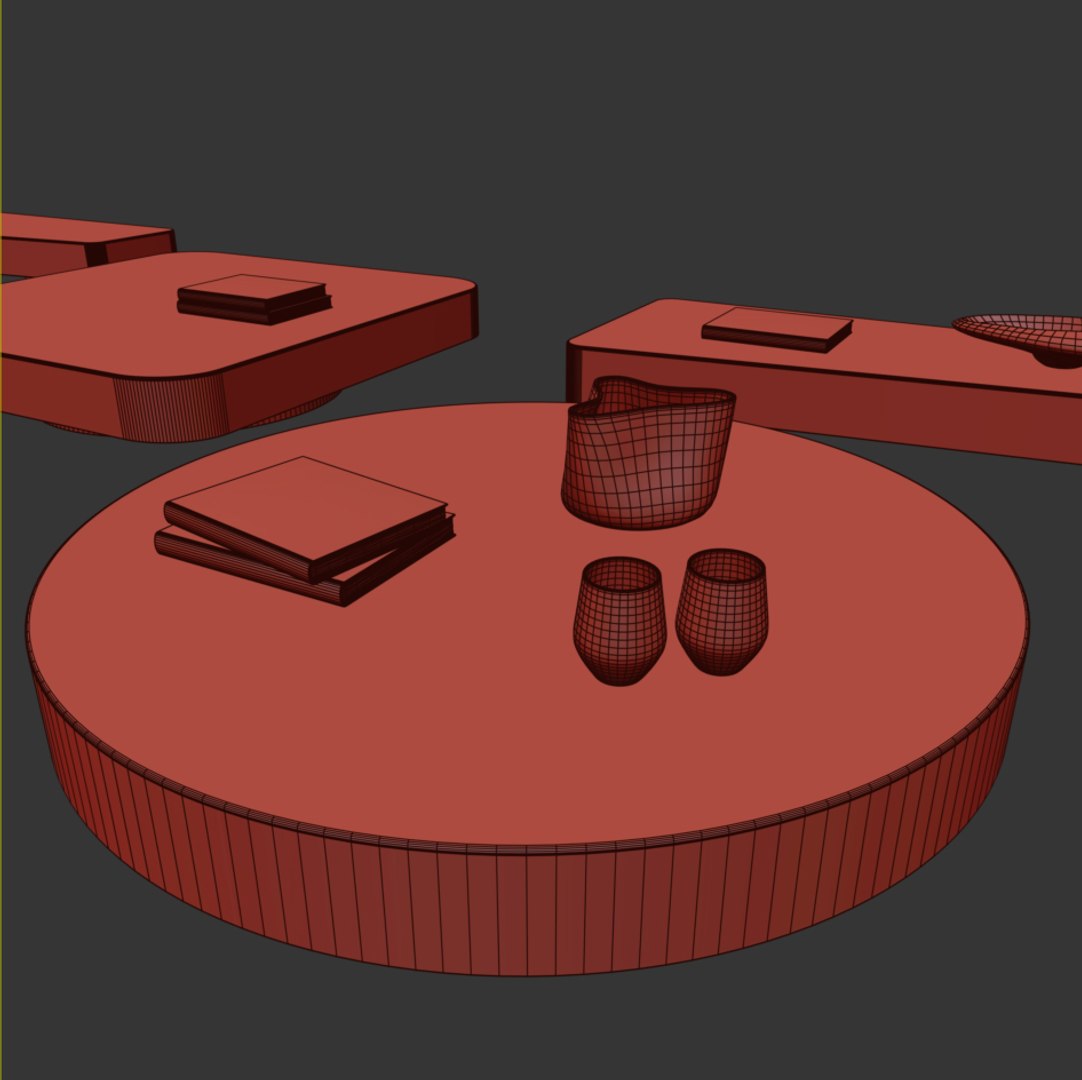 3D minotti milton coffee tables model - TurboSquid 1412421