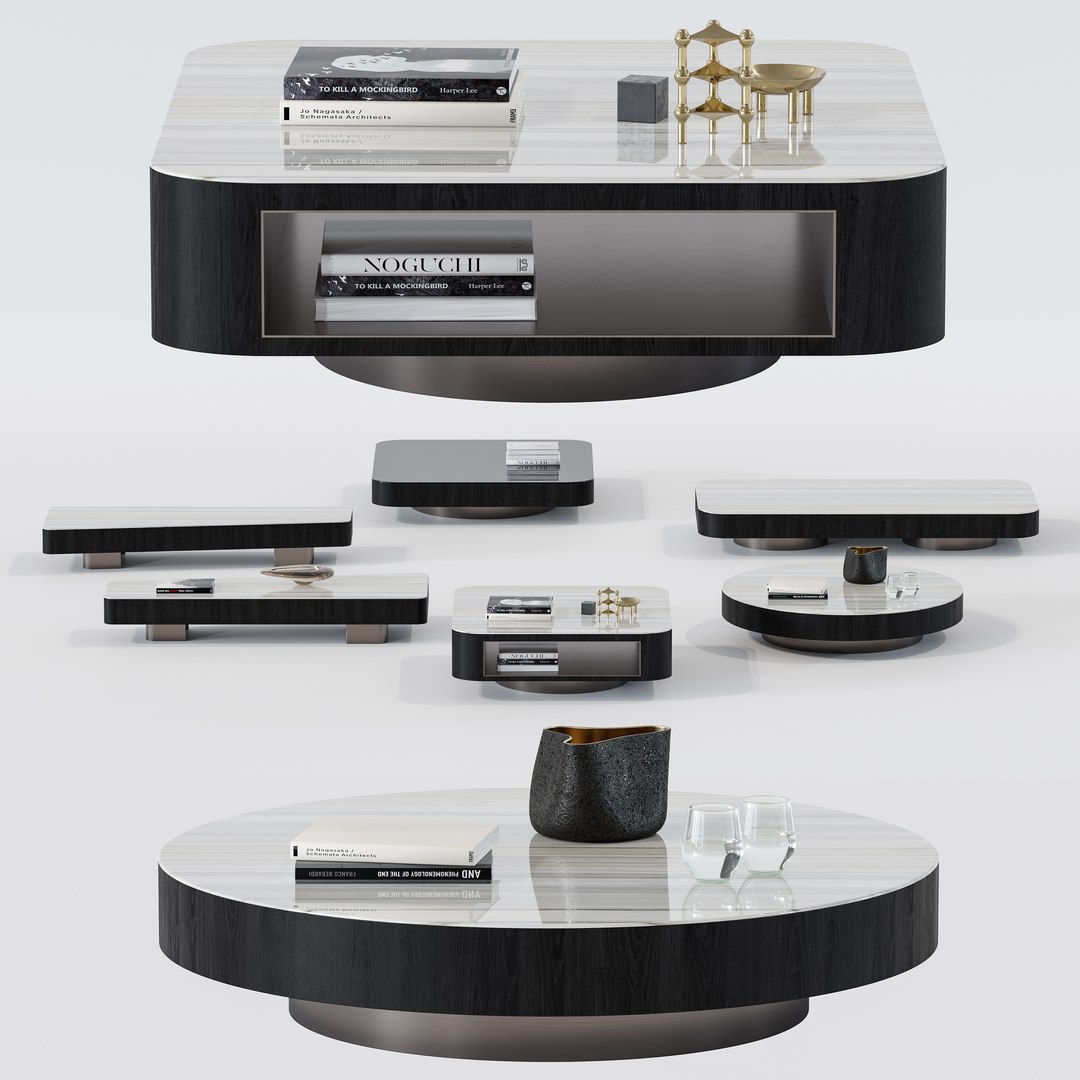 3D Minotti Milton Coffee Tables Model - TurboSquid 1412421