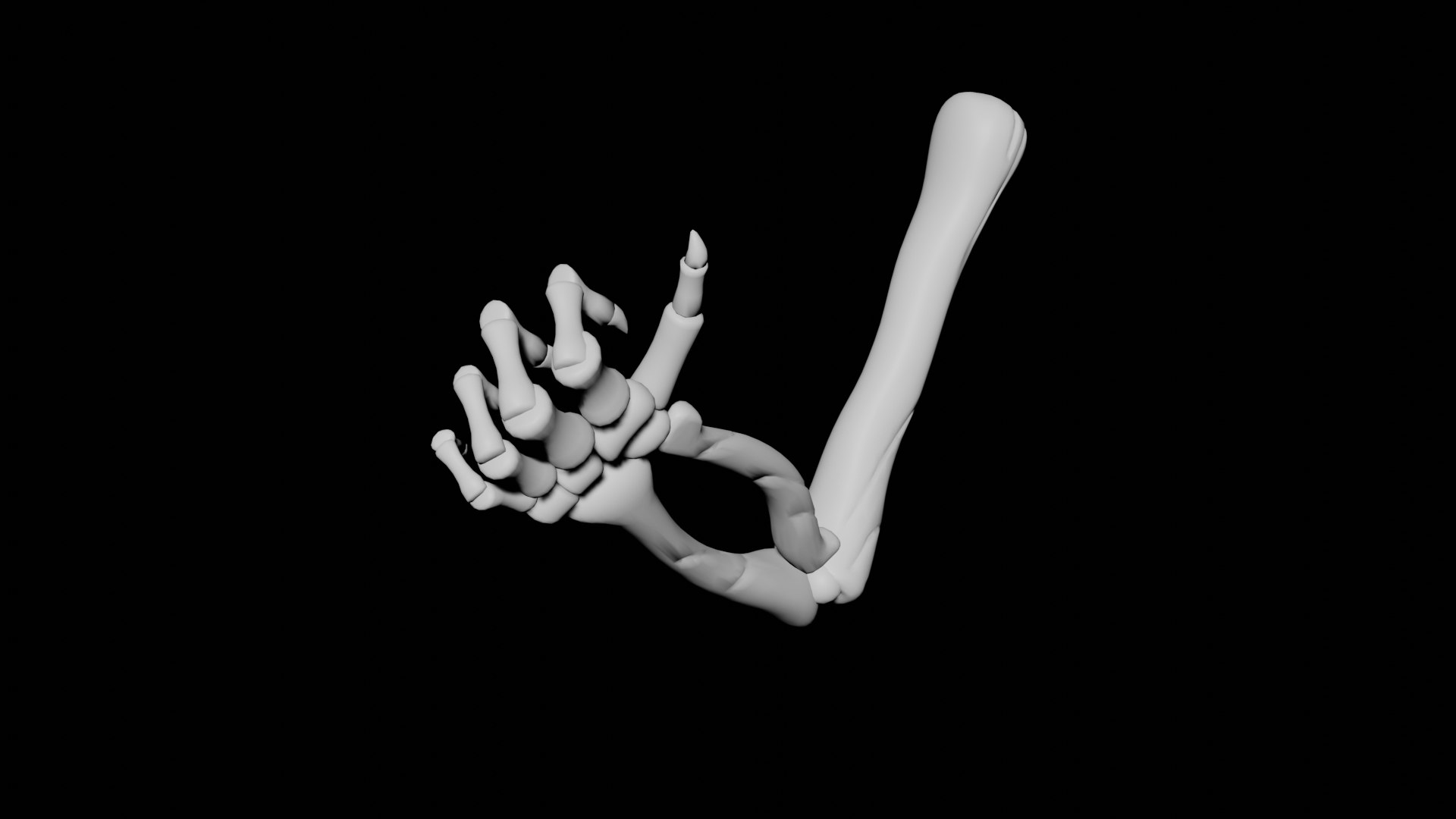 3D Rigged Skeleton Hand Model - TurboSquid 1837489