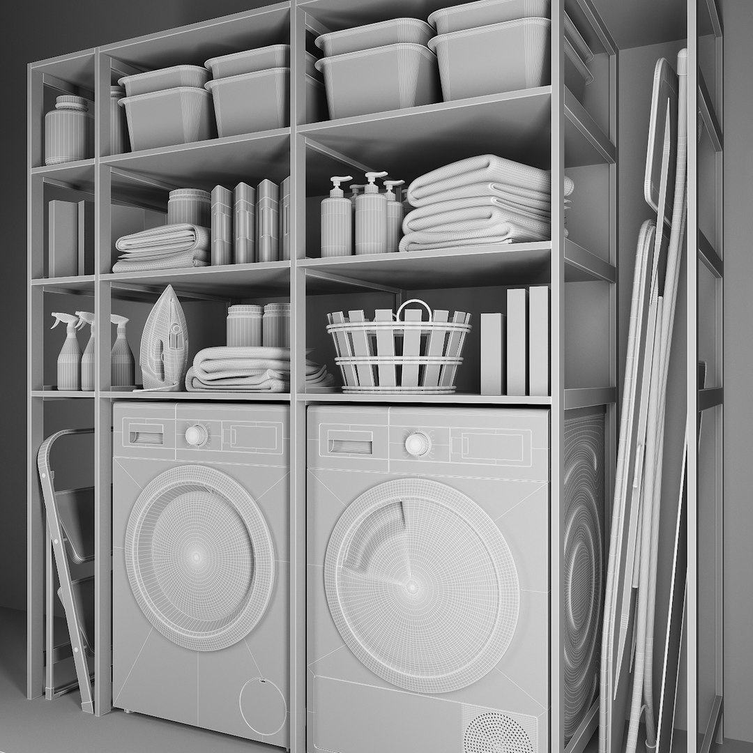 3D Set Laundry - TurboSquid 1432585