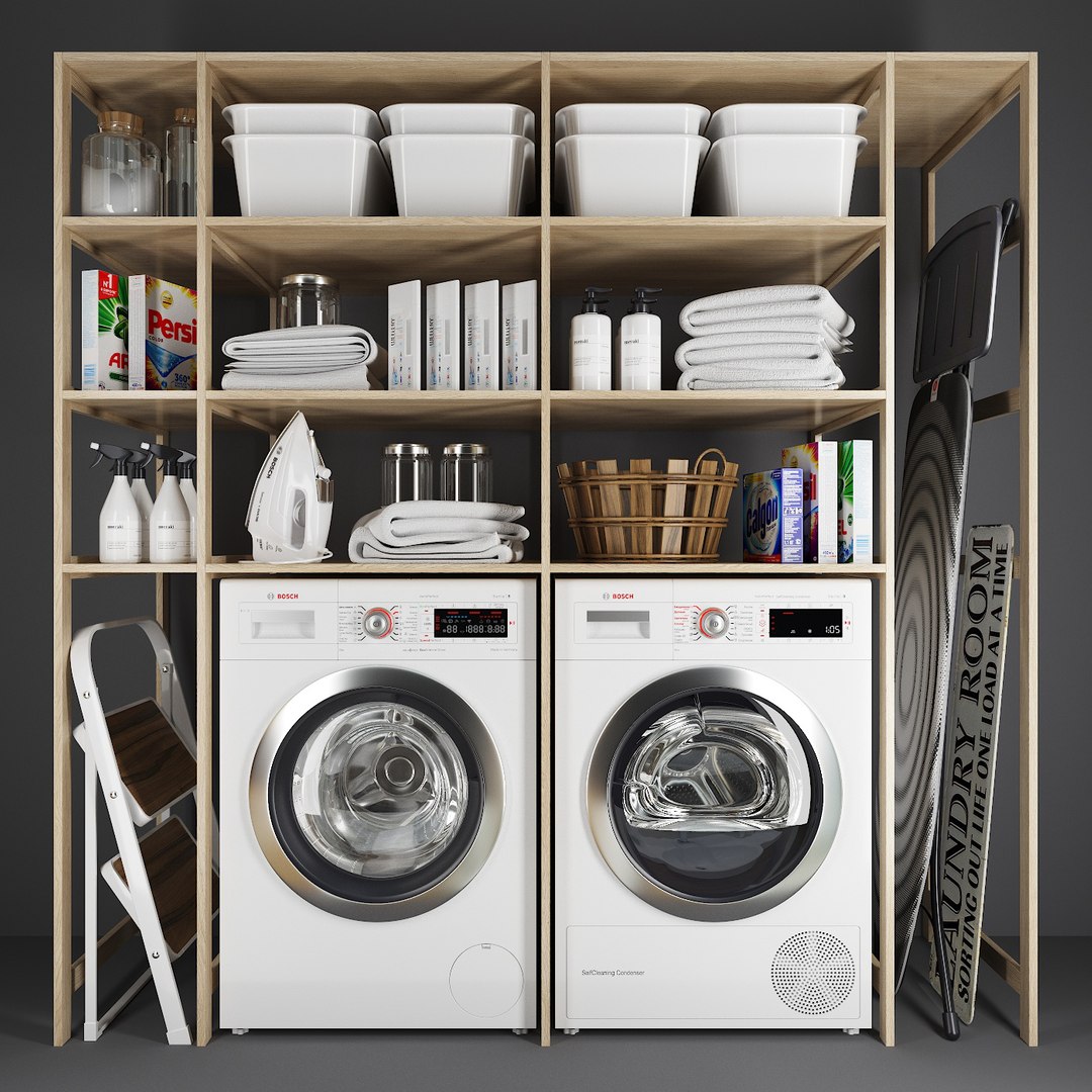 3D Set Laundry - TurboSquid 1432585
