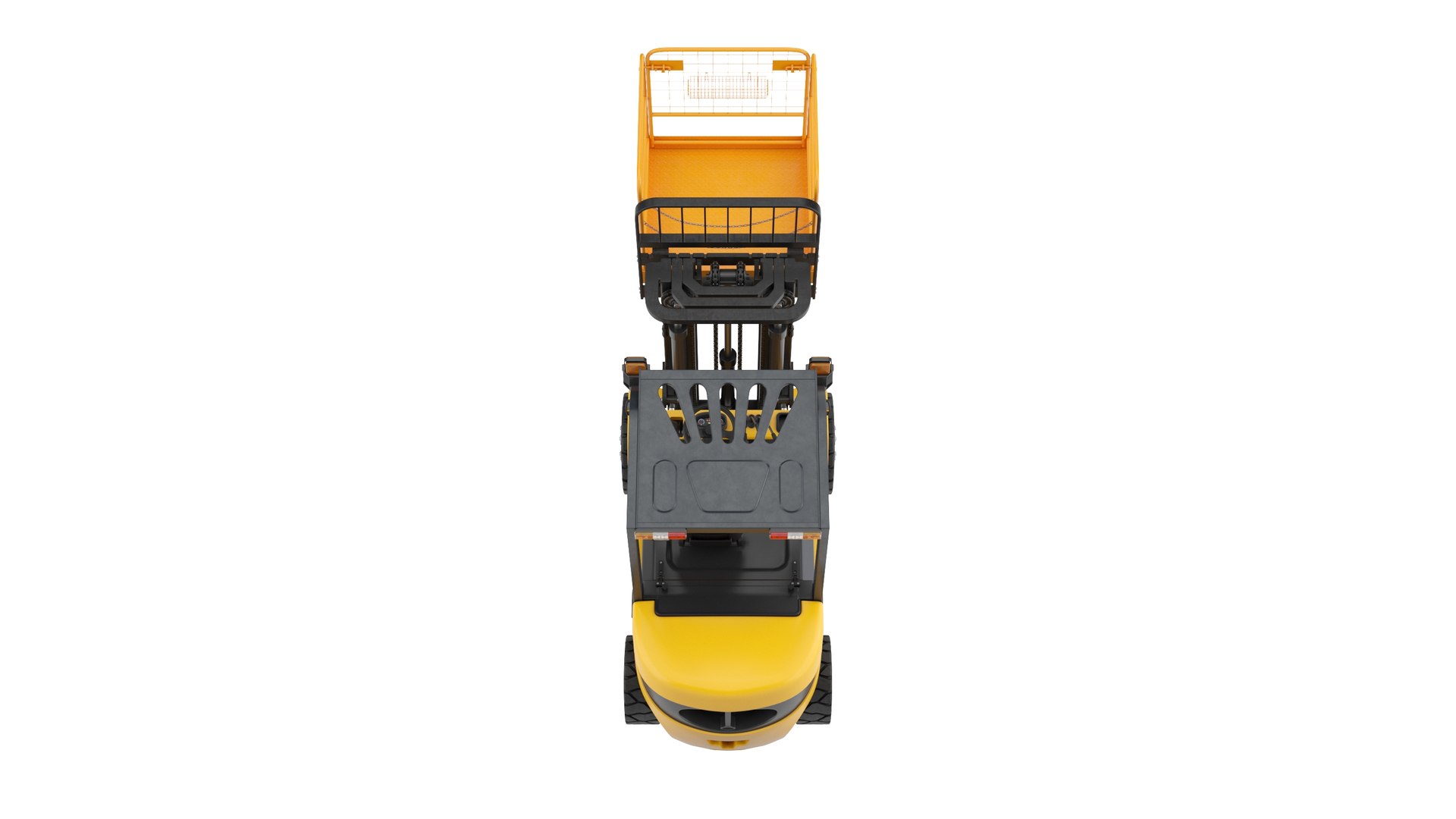 3D Forklift With A Cage Model - TurboSquid 2048908