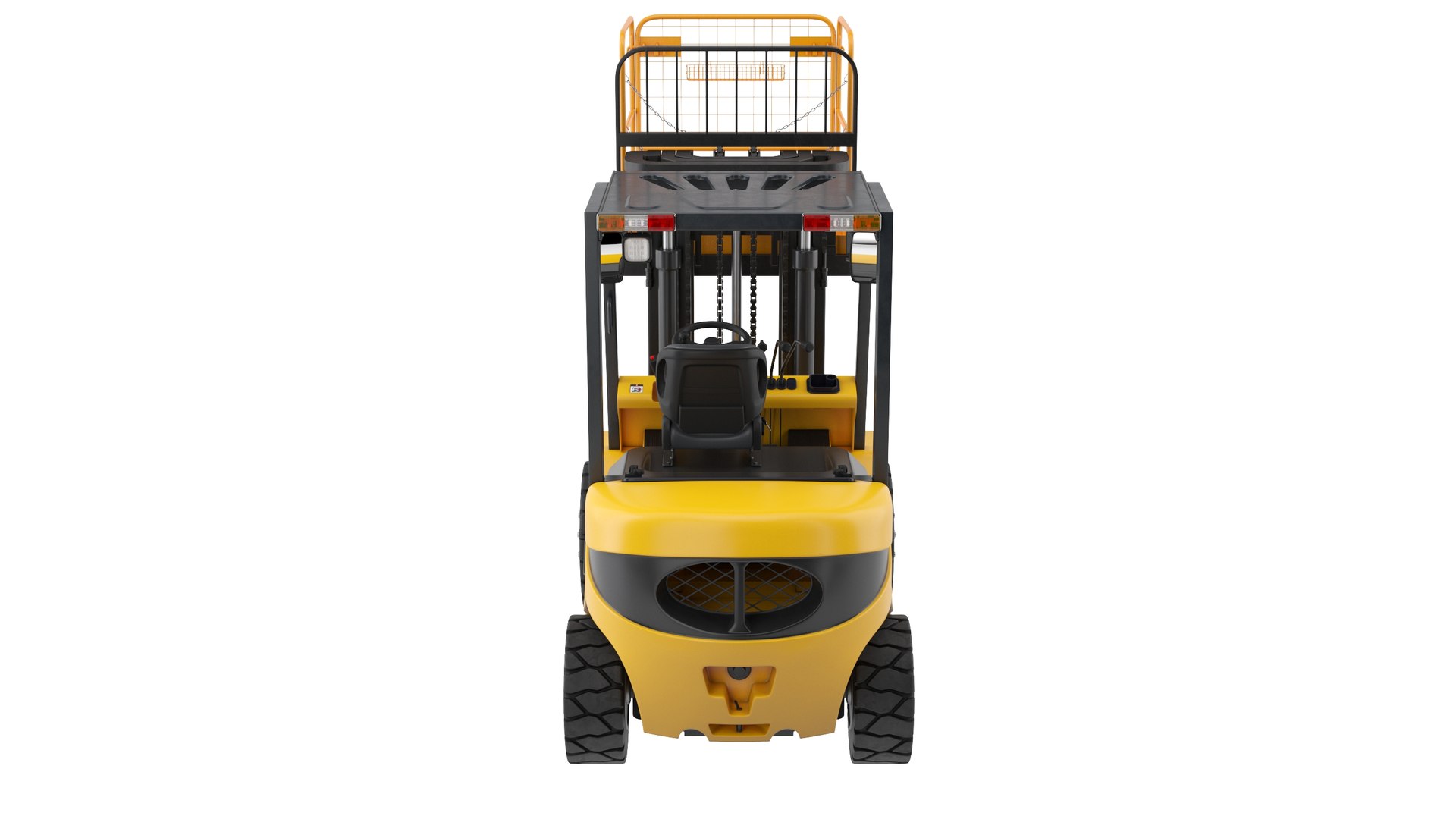 3D Forklift With A Cage Model - TurboSquid 2048908