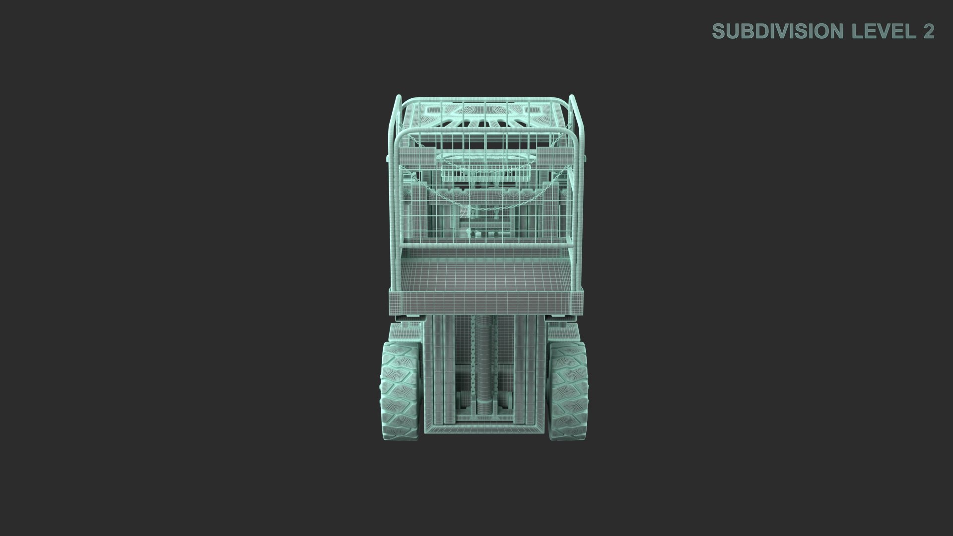 3D Forklift With A Cage Model - TurboSquid 2048908