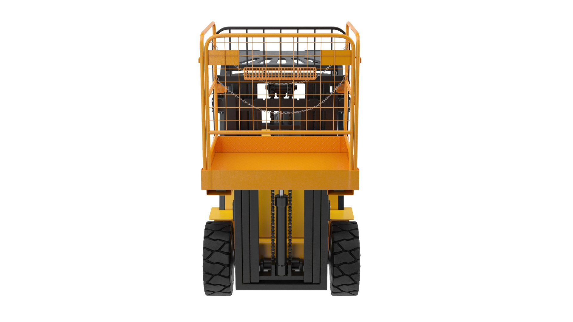 3D Forklift With A Cage Model - TurboSquid 2048908