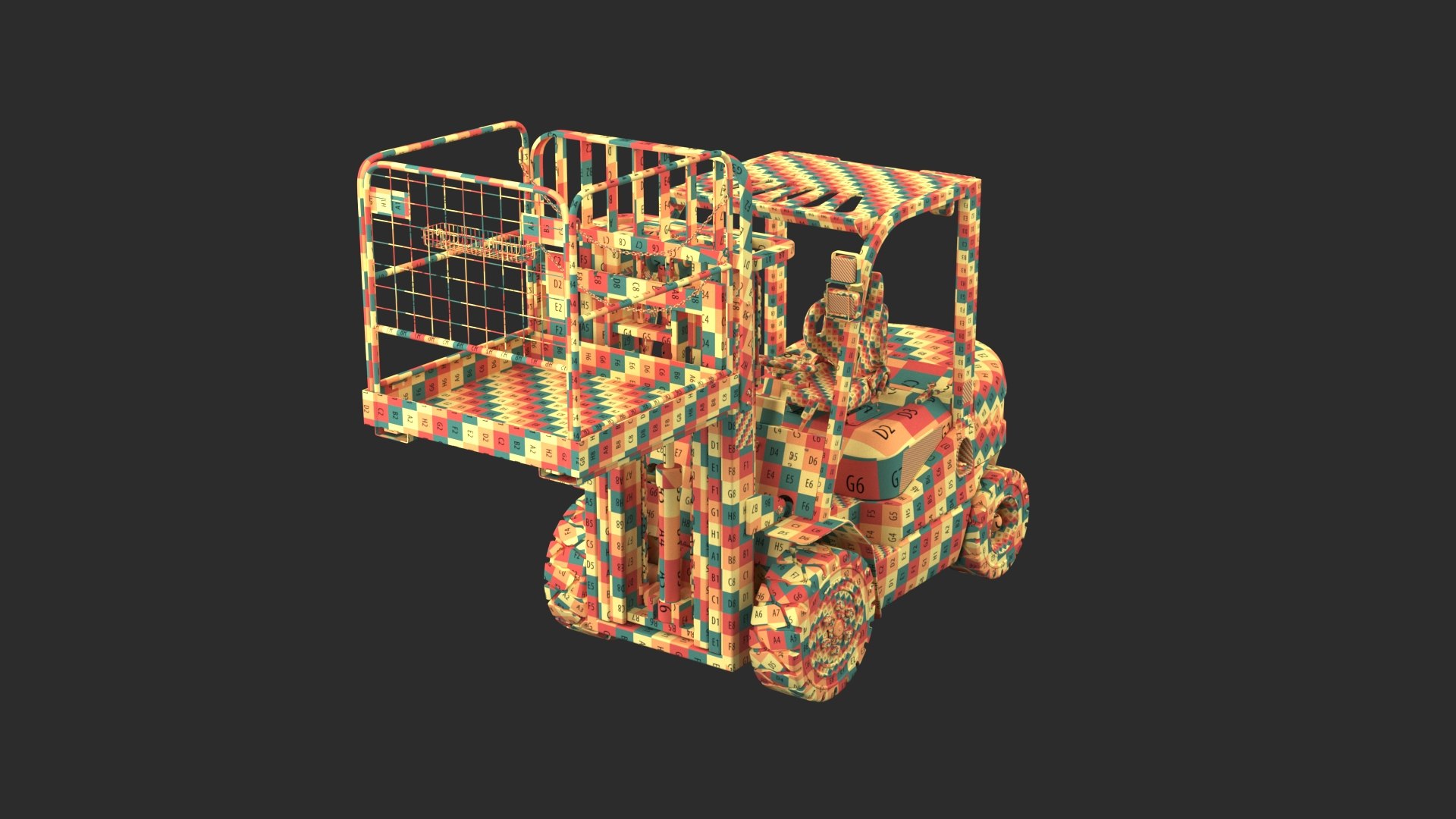 3D Forklift With A Cage Model - TurboSquid 2048908