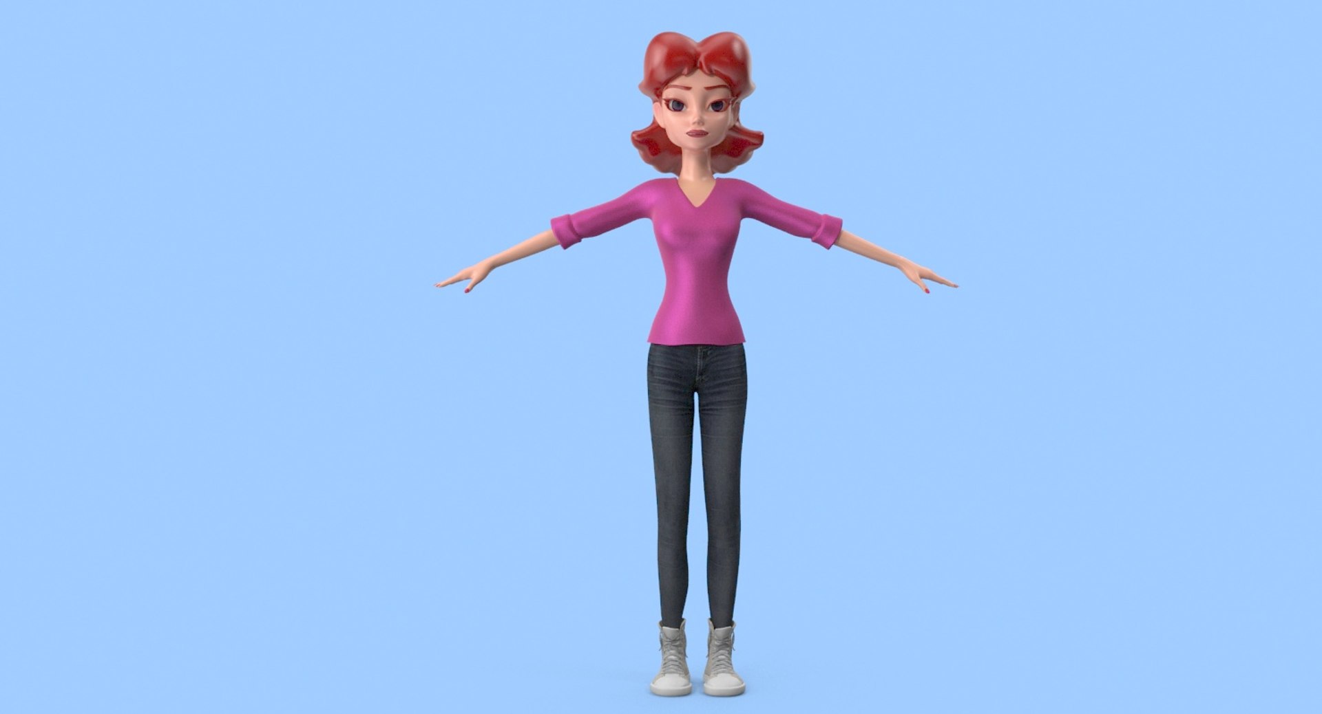 3d Cartoon Female Model