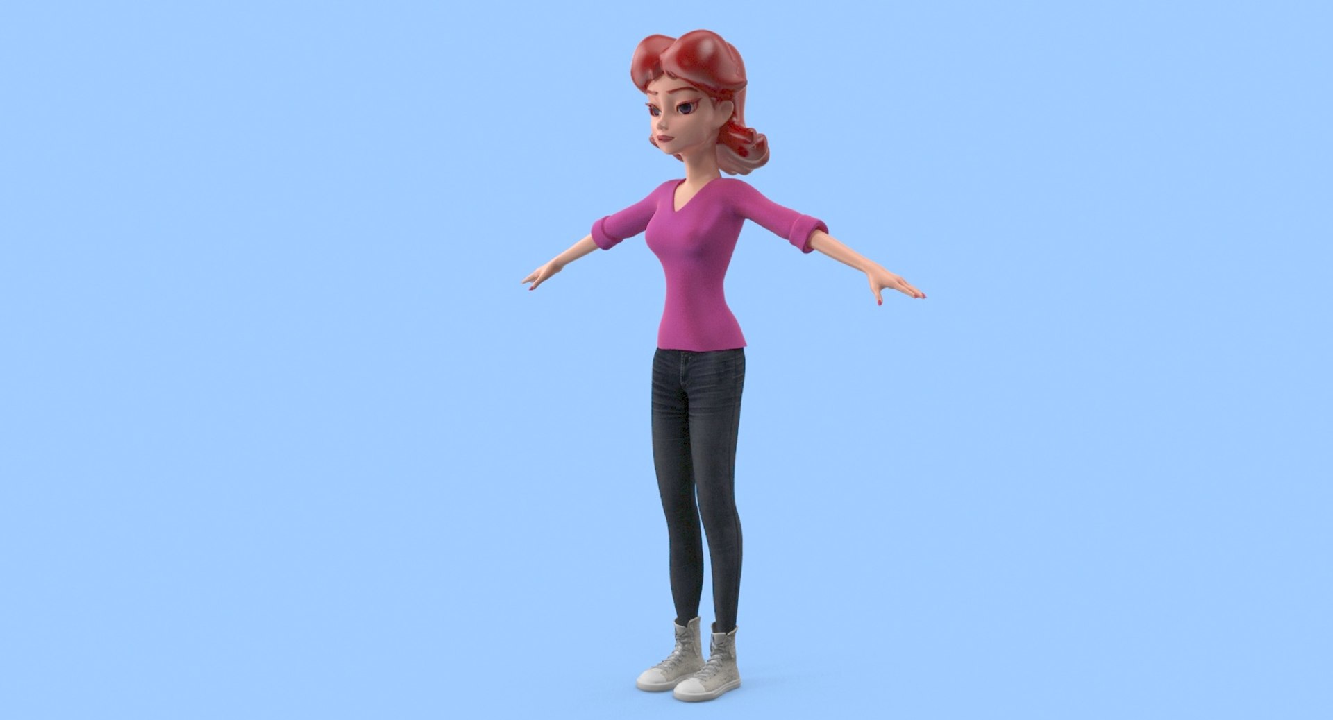 3d Cartoon Female Model