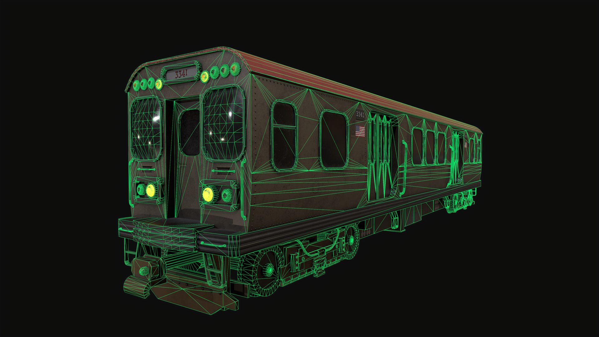 Chicago Old Train PBR Game Ready Model - TurboSquid 1775411
