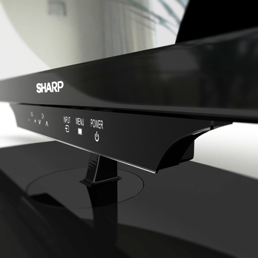 3d Model 46 Inches Television Sharp