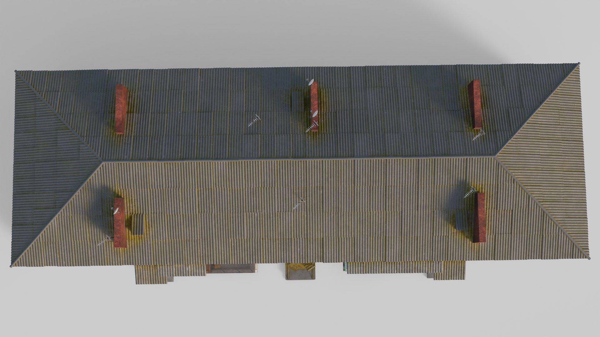 Two-Story Apartment Building Tile 3D Model - TurboSquid 1951158