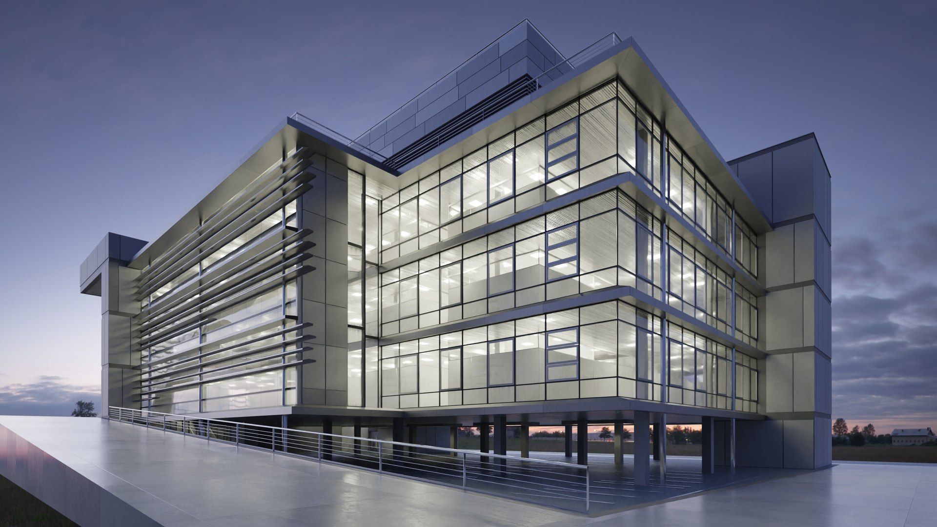 Contemporary Buildings Scenes Collection 3D Model - TurboSquid 2255495