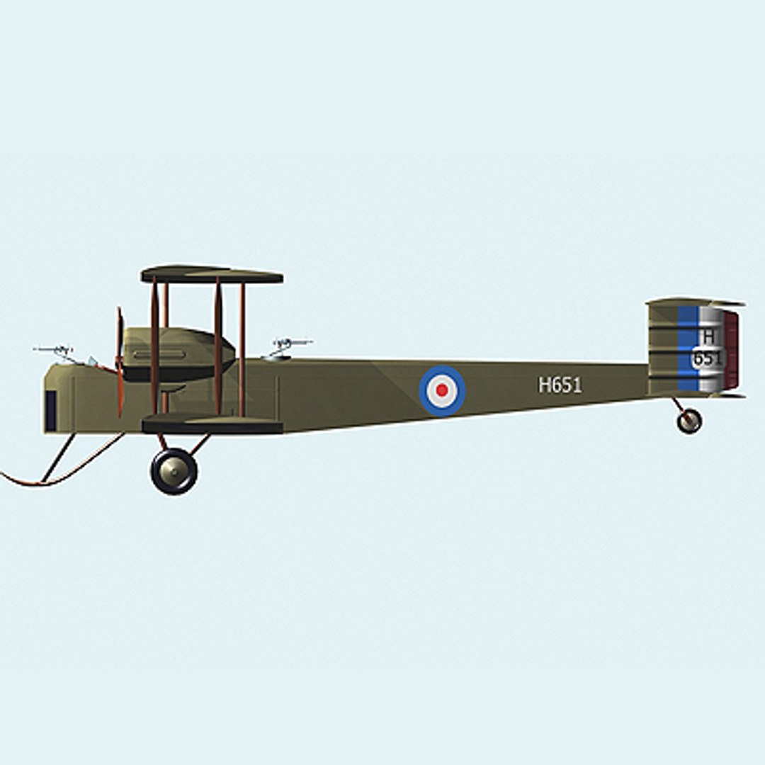 Vickers Vimy Bomber 3d Model