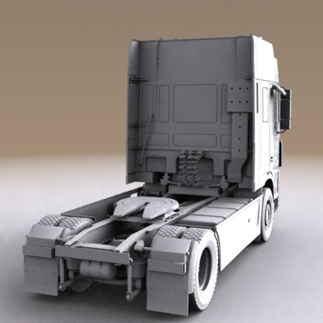 daf xf semi truck 3d model