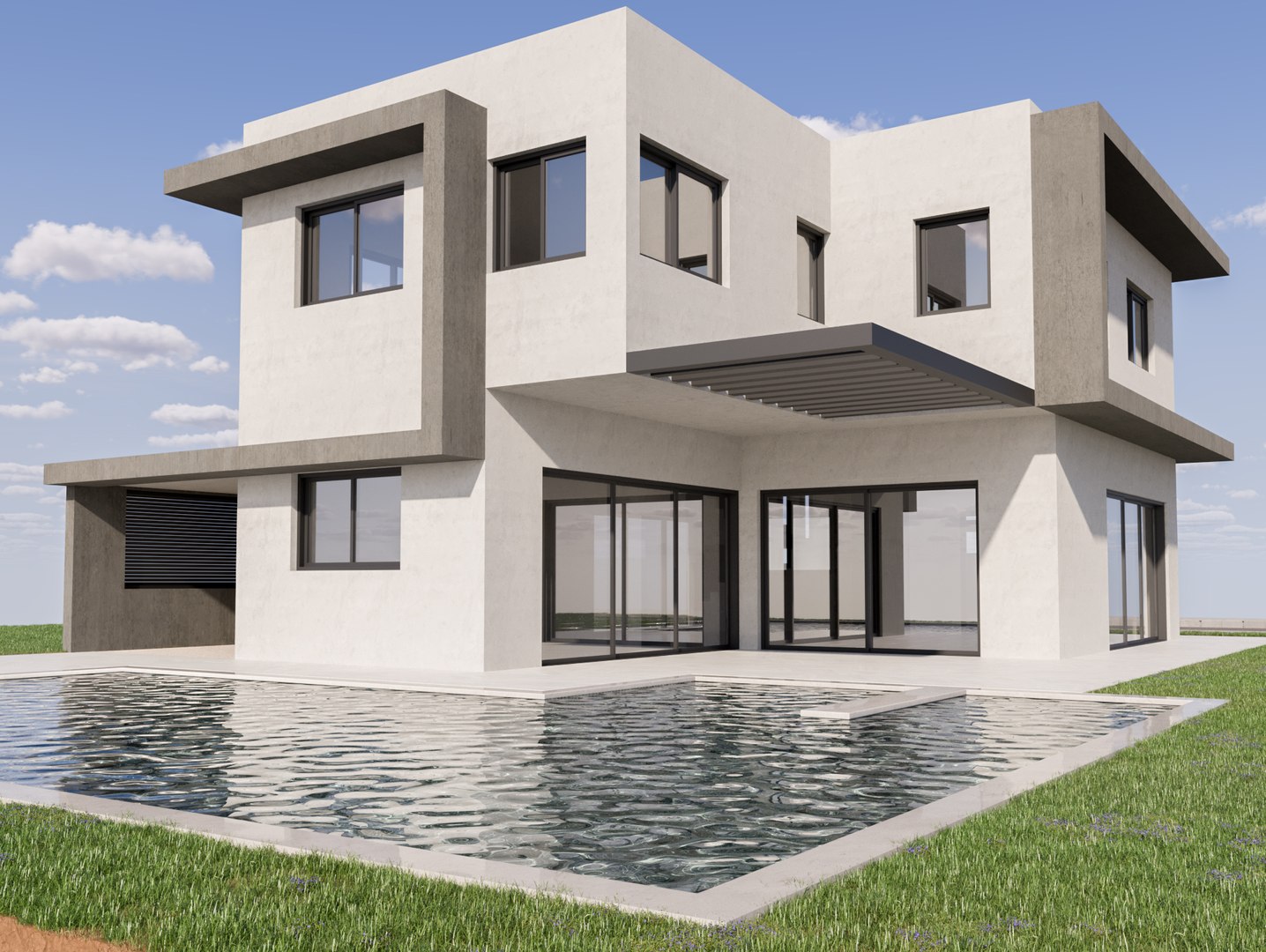 3D Modern Building 4--low Poly Pbr Ue5 Model - TurboSquid 2051852