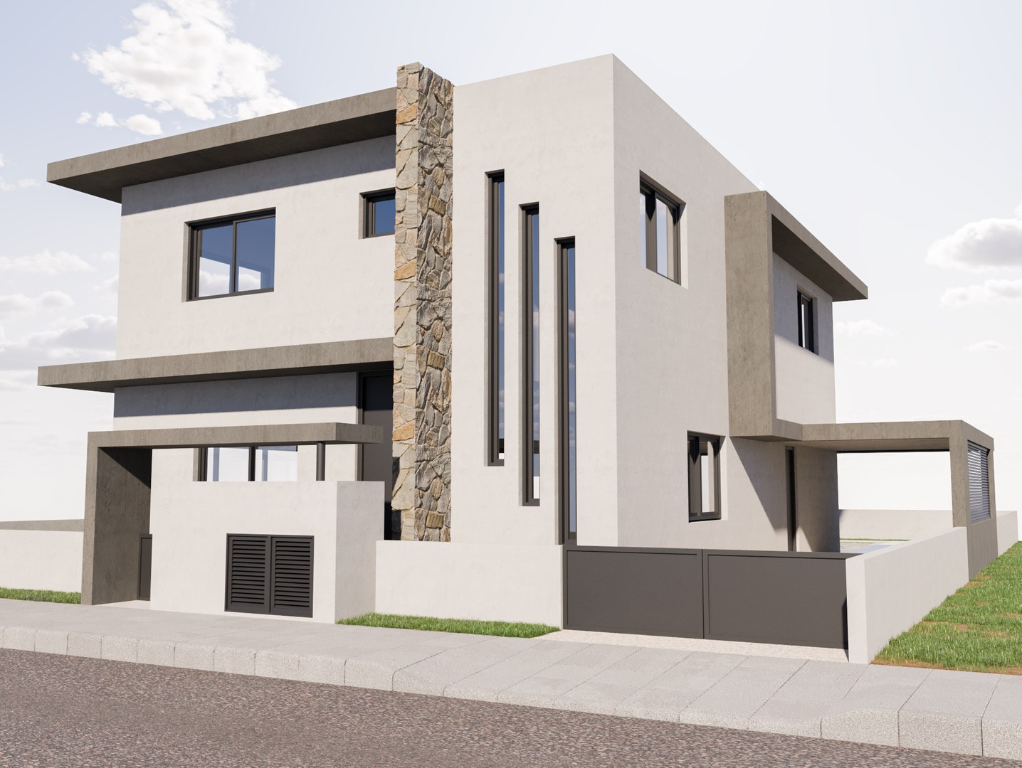 3D Modern Building 4--low Poly Pbr Ue5 Model - TurboSquid 2051852