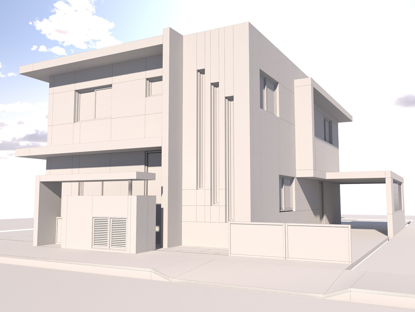 3D Modern Building 4--low Poly Pbr Ue5 Model - TurboSquid 2051852