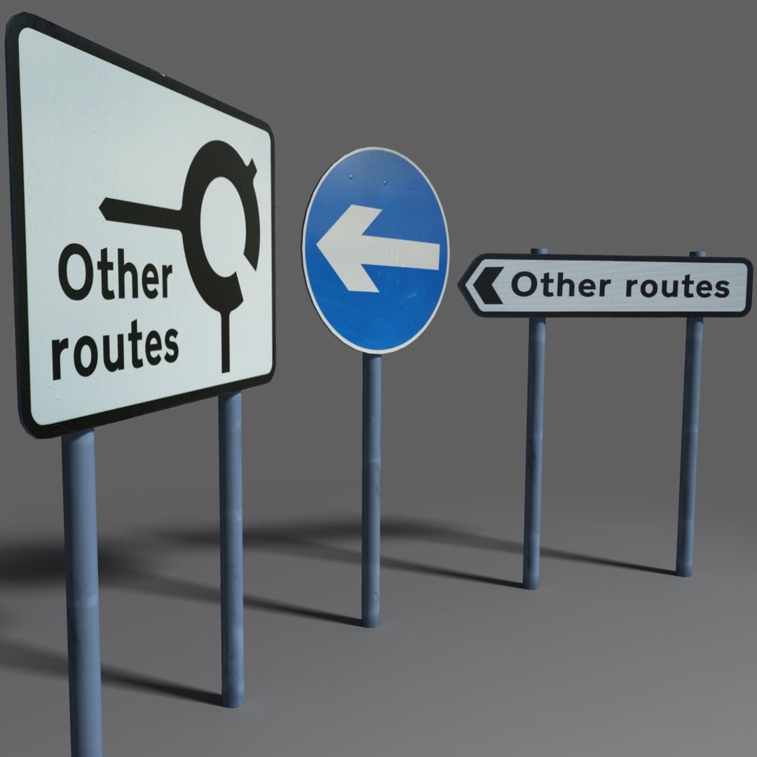 3d Model Of Road Signs Coz110110629