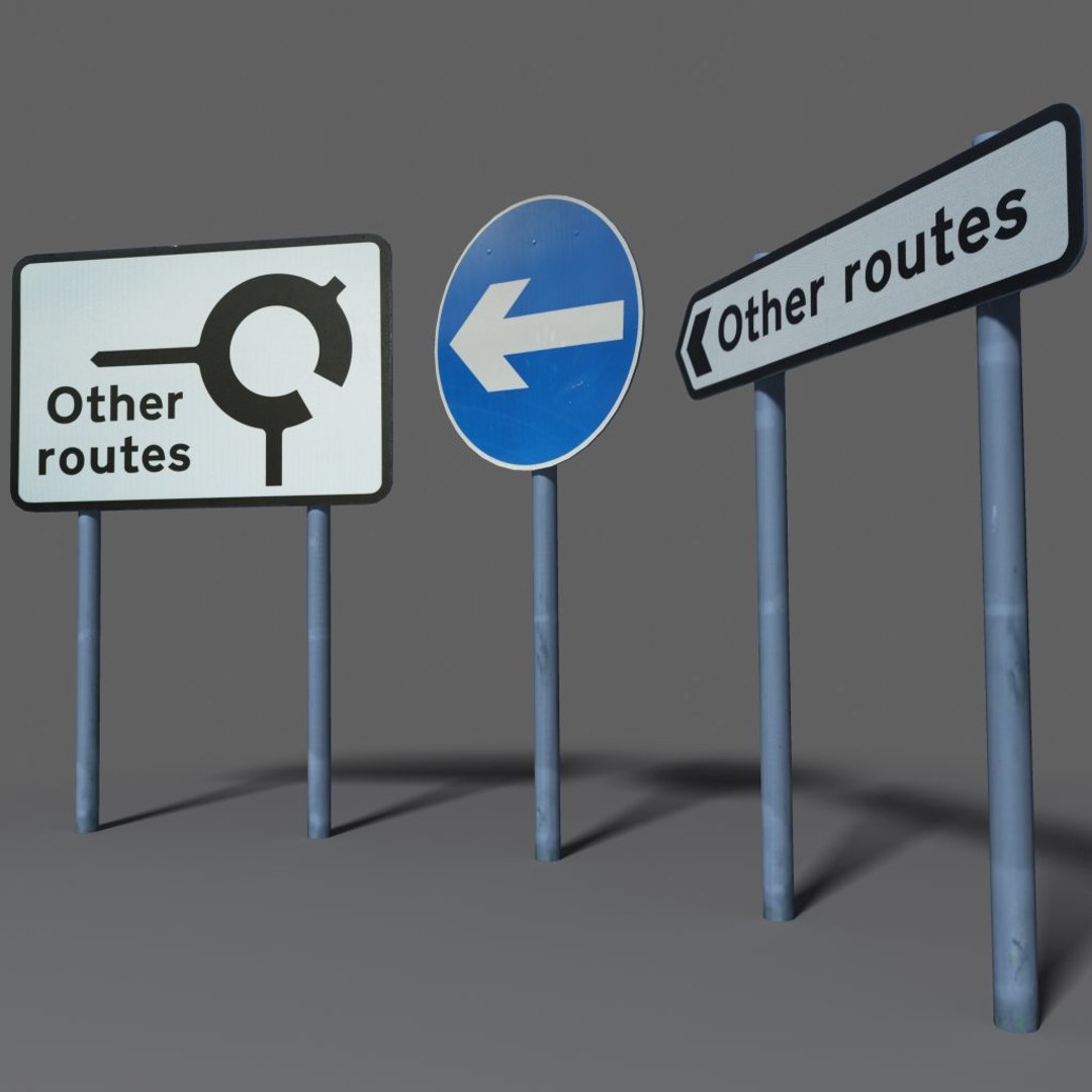 3d Model Of Road Signs Coz110110629