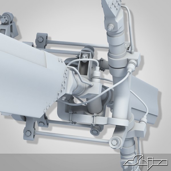 apache helicopter tail rotor 3d model