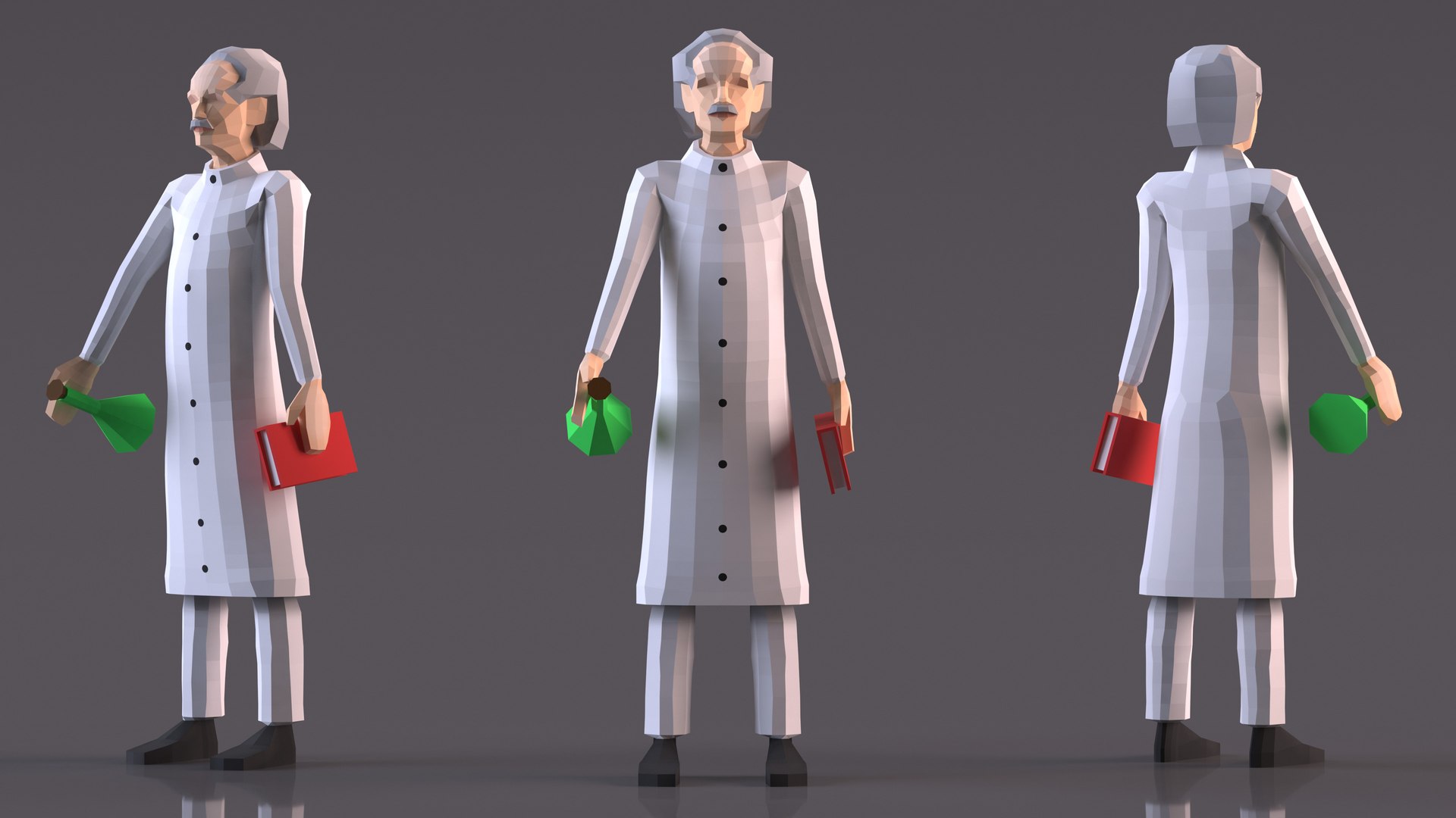 Low Poly Scientist model - TurboSquid 2183823