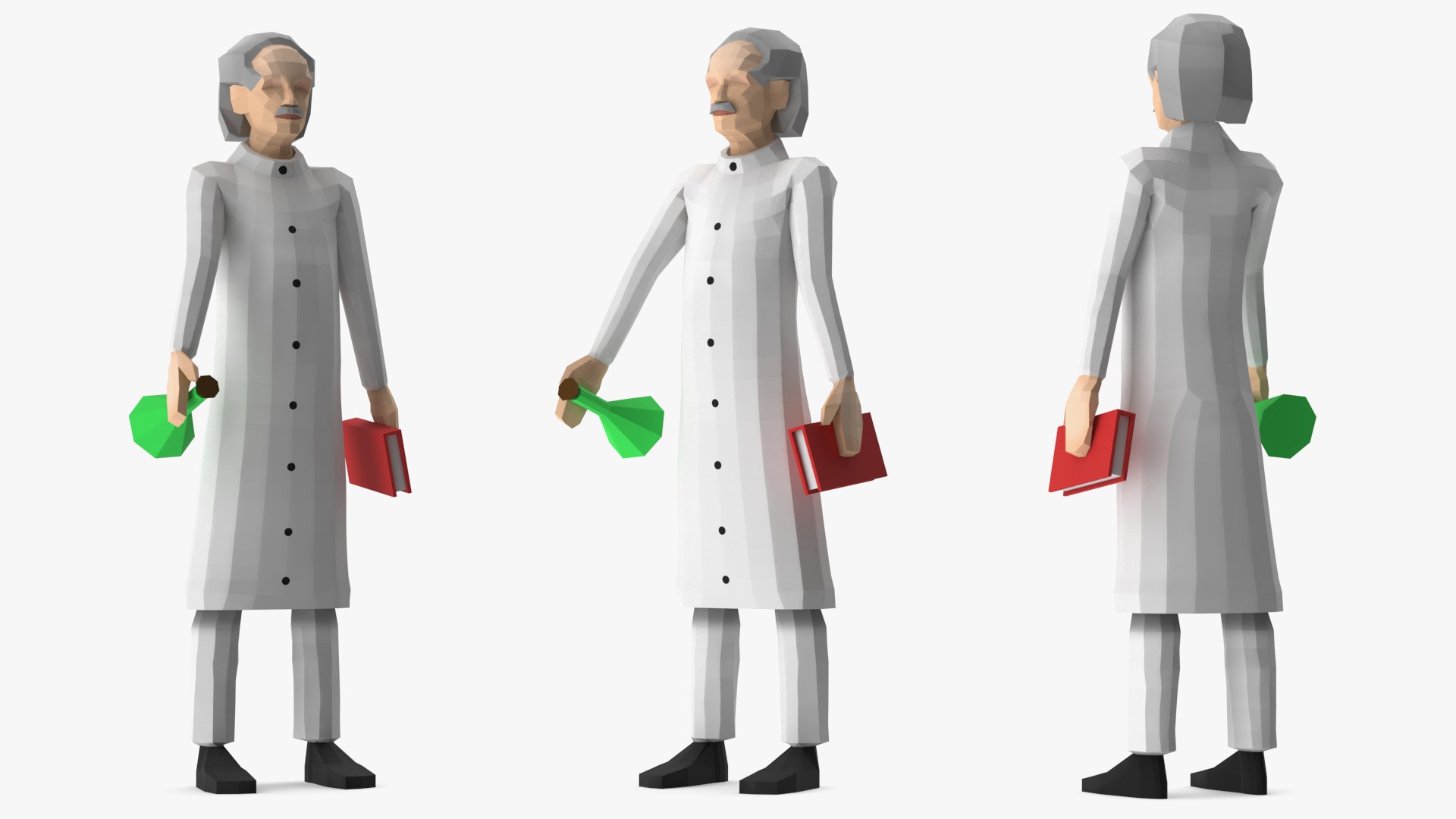 Low Poly Scientist model - TurboSquid 2183823