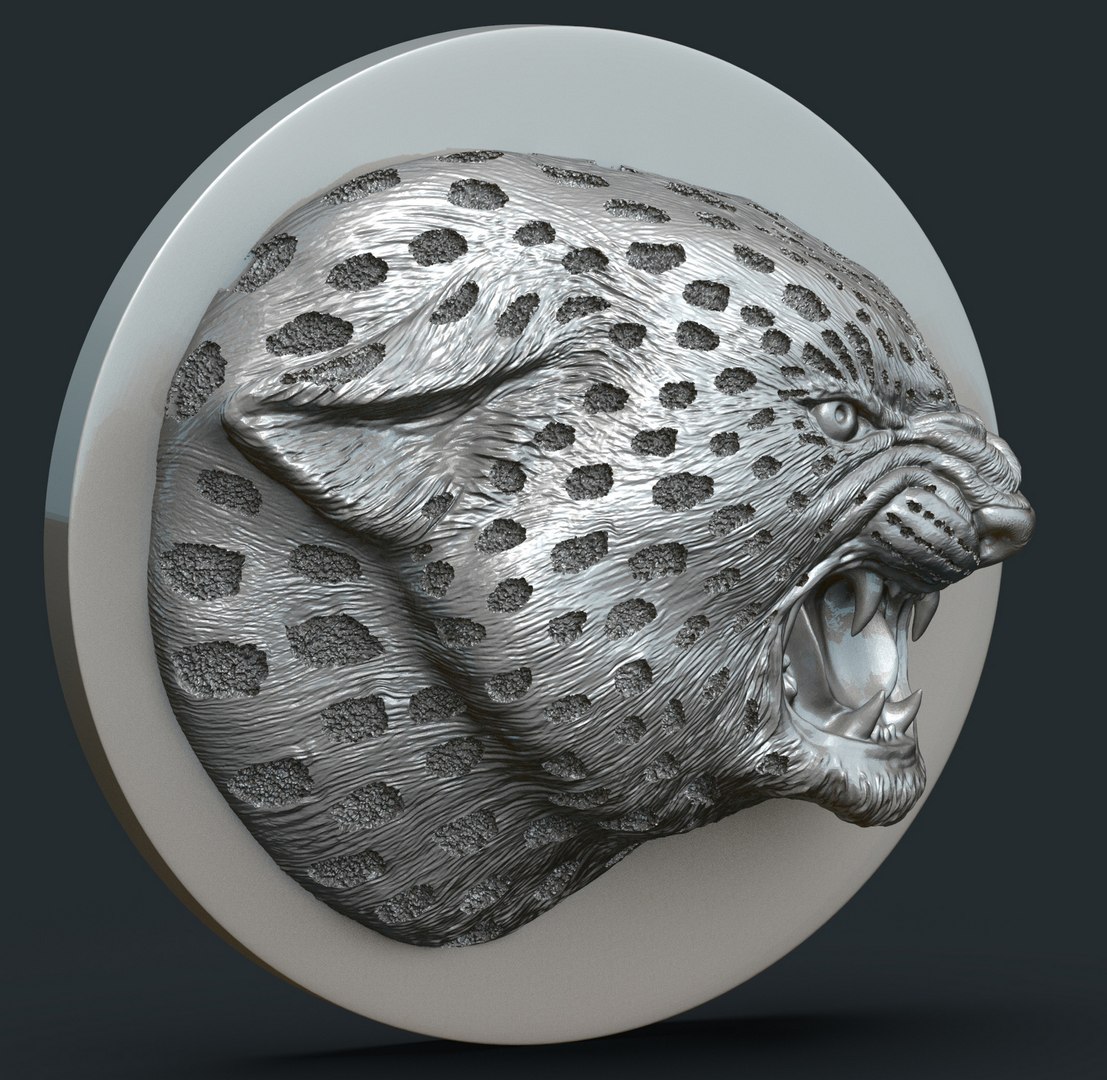 3D Model Leopard Head - TurboSquid 1811432