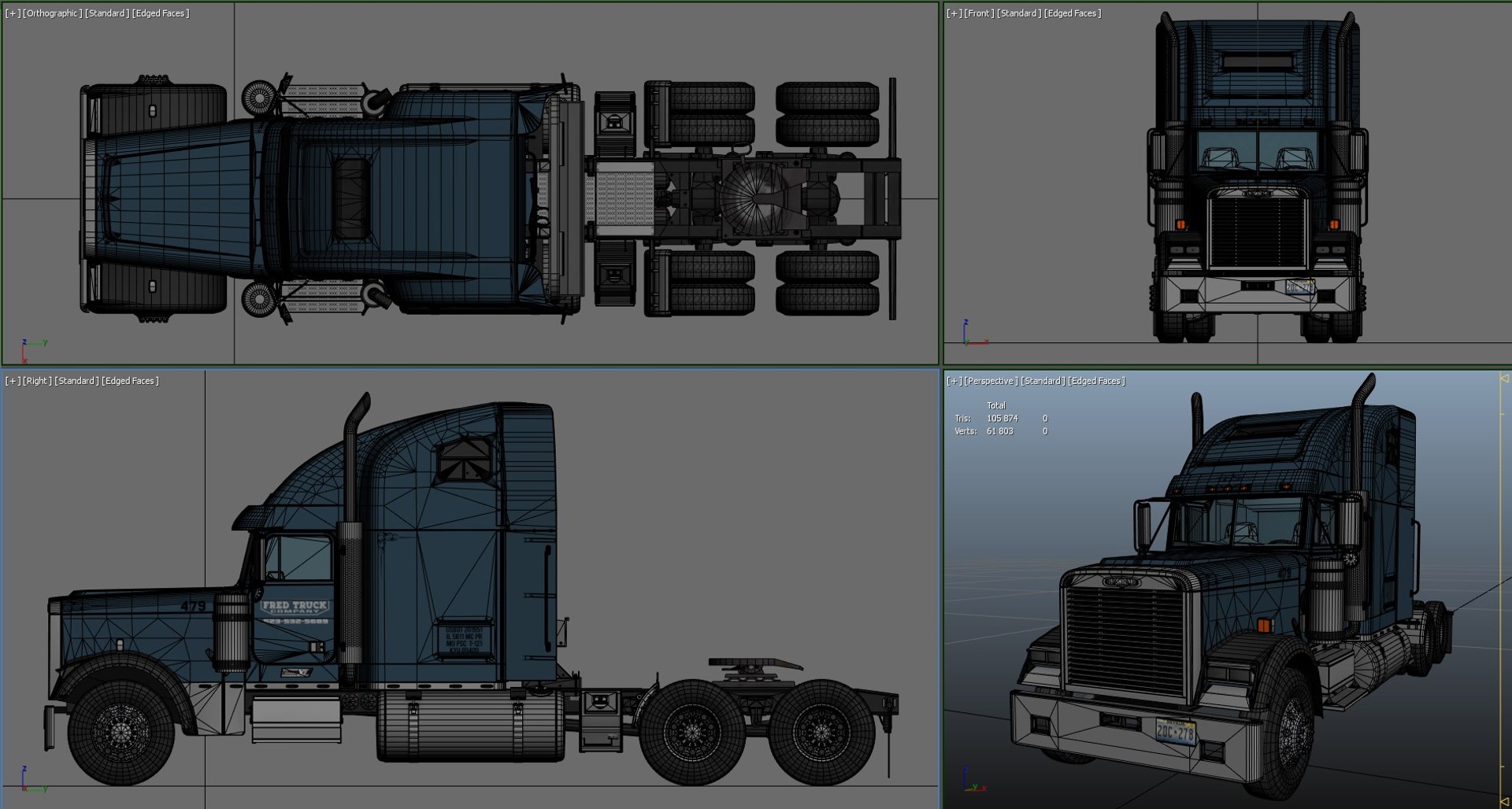 Freightliner Classic XL trucks 3D model - TurboSquid 2116356