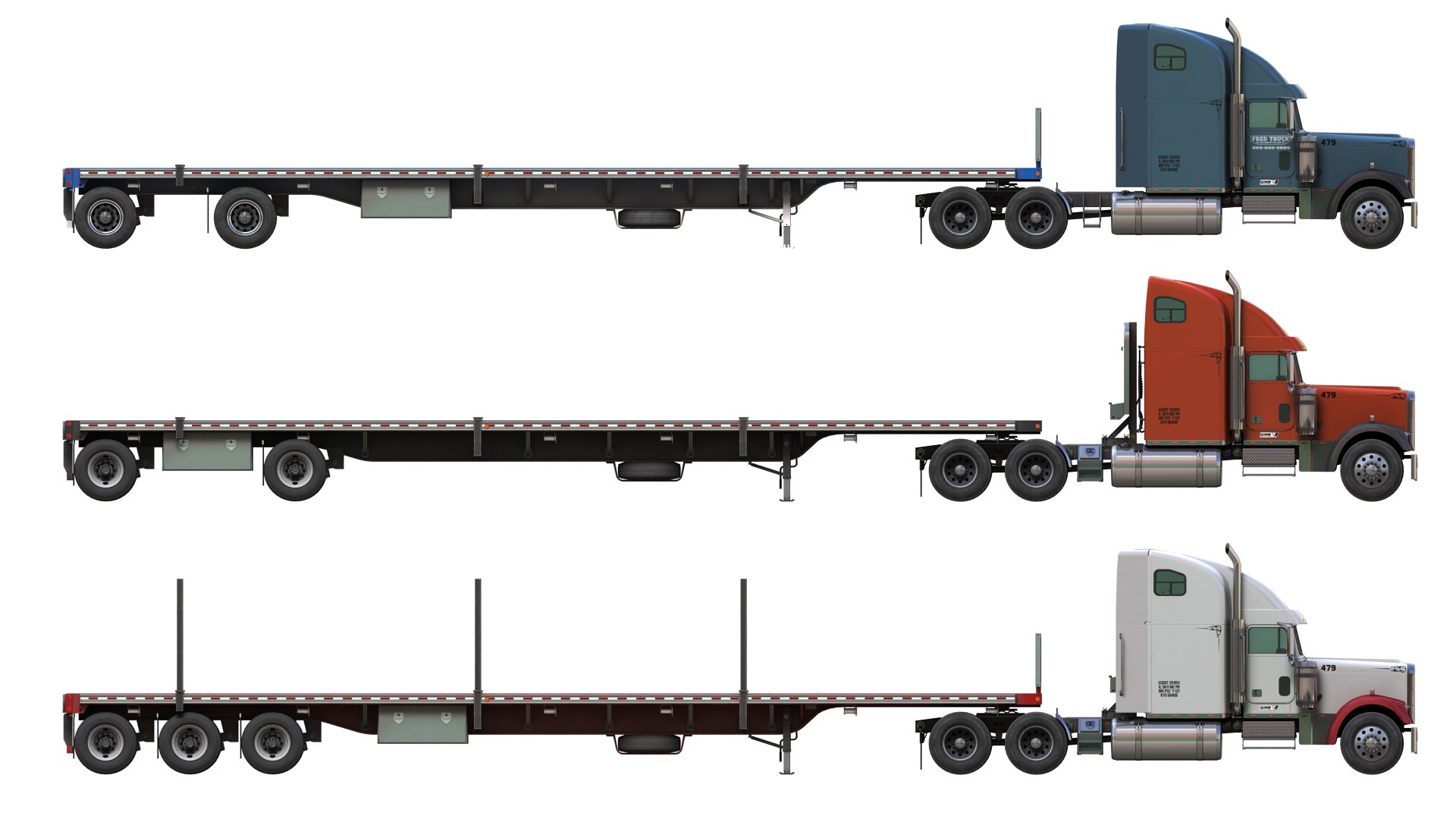 Freightliner Classic XL trucks 3D model - TurboSquid 2116356