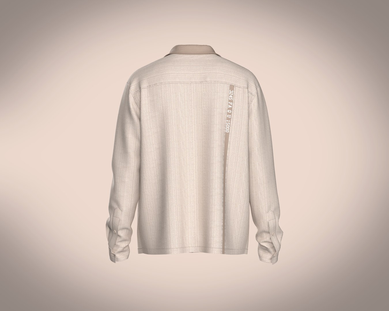 Mens Full Sleeve Shirt With Texture Fabric And Graphic 3D Model ...