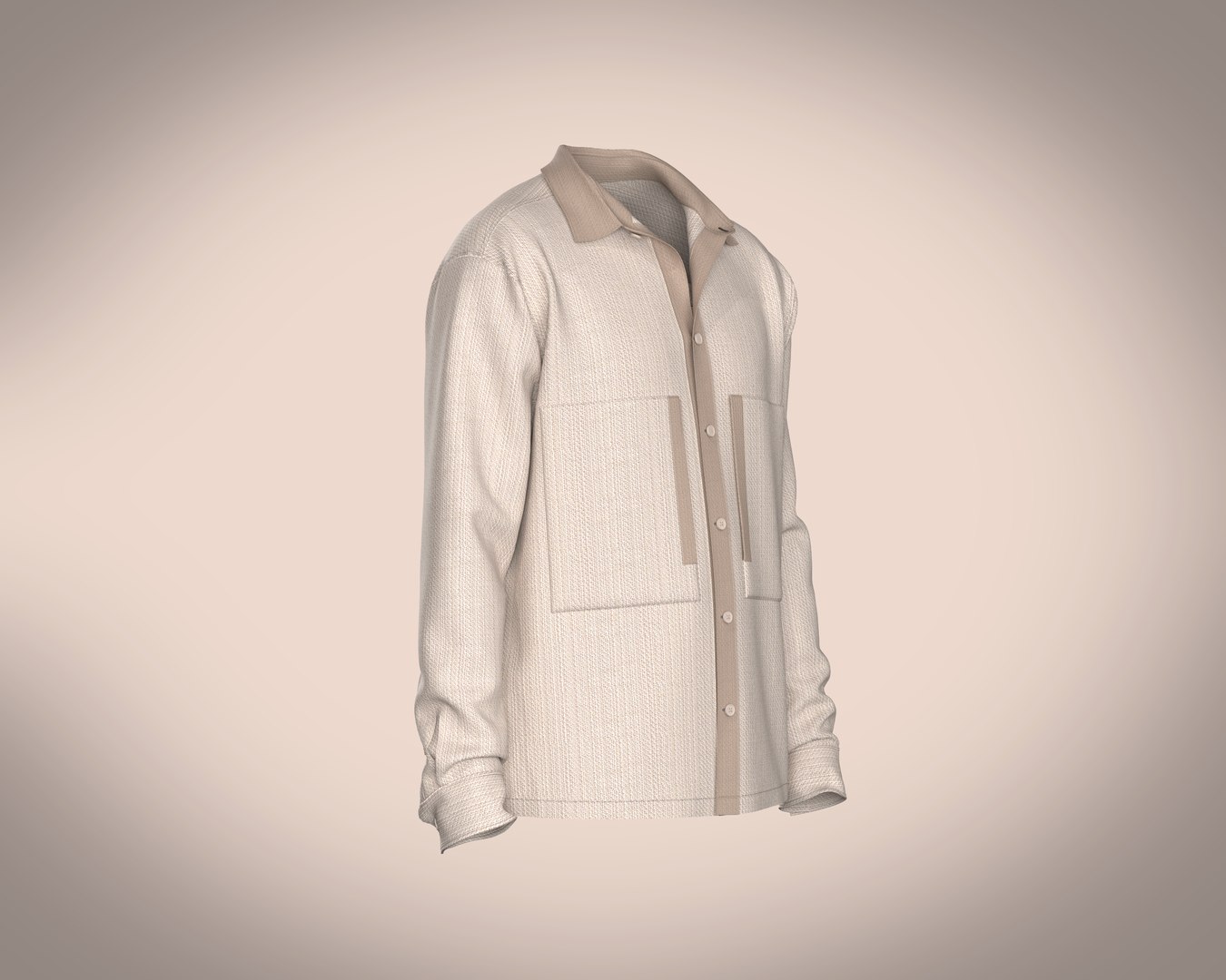 Mens Full Sleeve Shirt With Texture Fabric And Graphic 3D Model ...